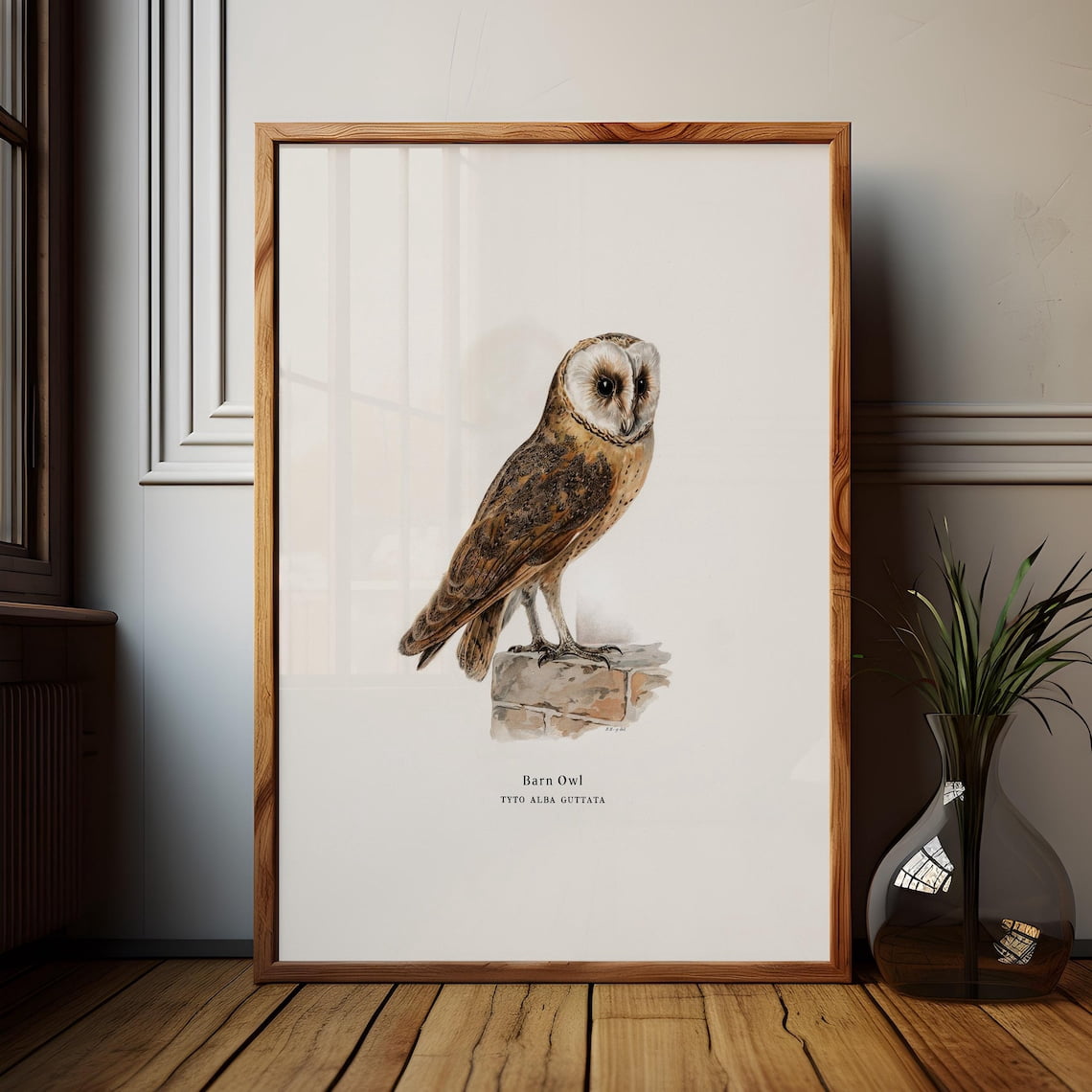 Barn Owl Wall Art Home Decor Vintage Style Farmhouse Design Bird Lover ...