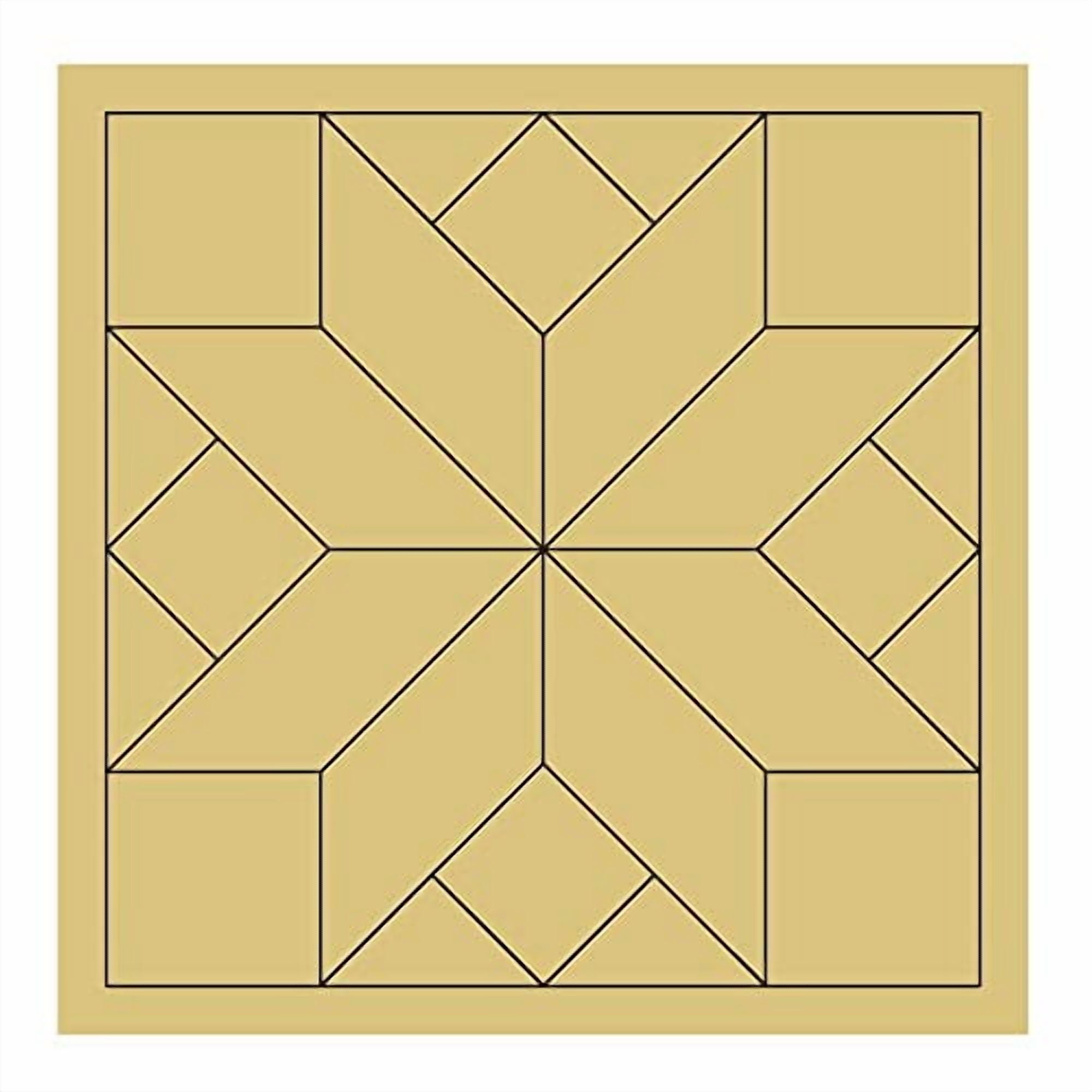 Barn Quilt Square Design by Lines Cutout Unfinished Wood Country Decor ...