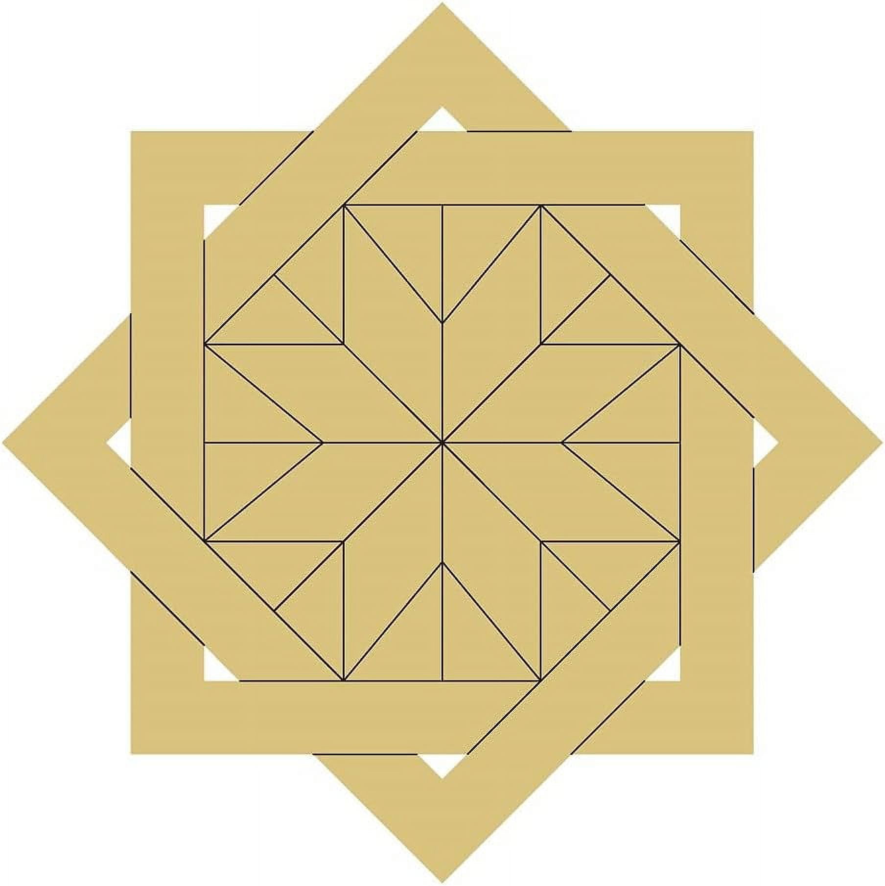 Barn Quilt Square Design by Lines Cutout Unfinished Wood Country Decor ...