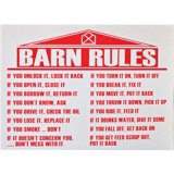 "Barn Rules" Sign 24" x 18" - Walmart.com