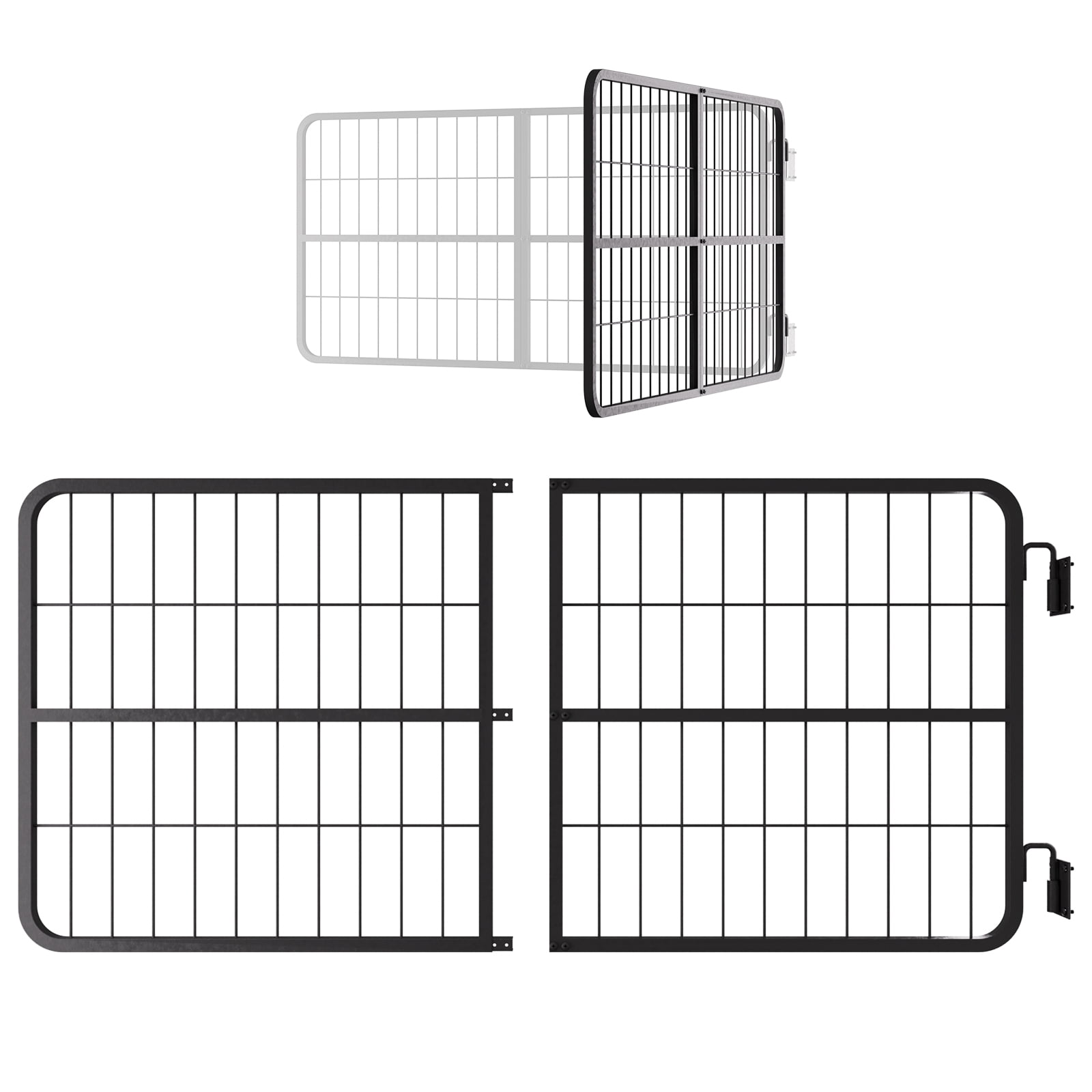 Barn Stall Barrier, Two Way 180 Degree Swing, Low Maintenance Steel ...