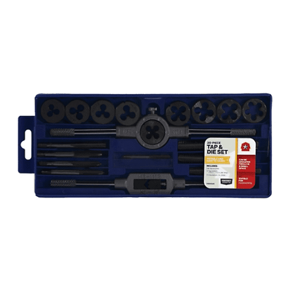 Barn Star Tap Die Sets SAE, 20 Piece, For Cutting, Adjusting, And ...