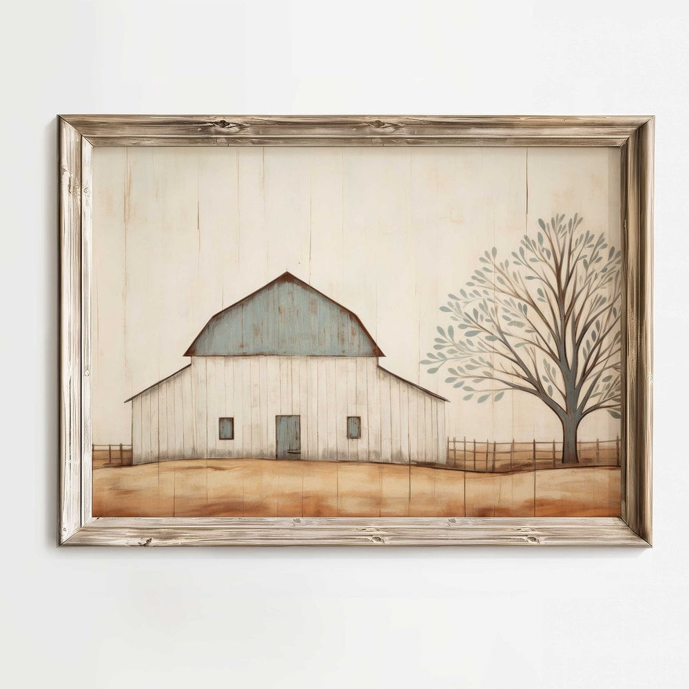 Barn Wall Art Farmhouse Wall Decor Vintage Countryside Print Old Barn ...