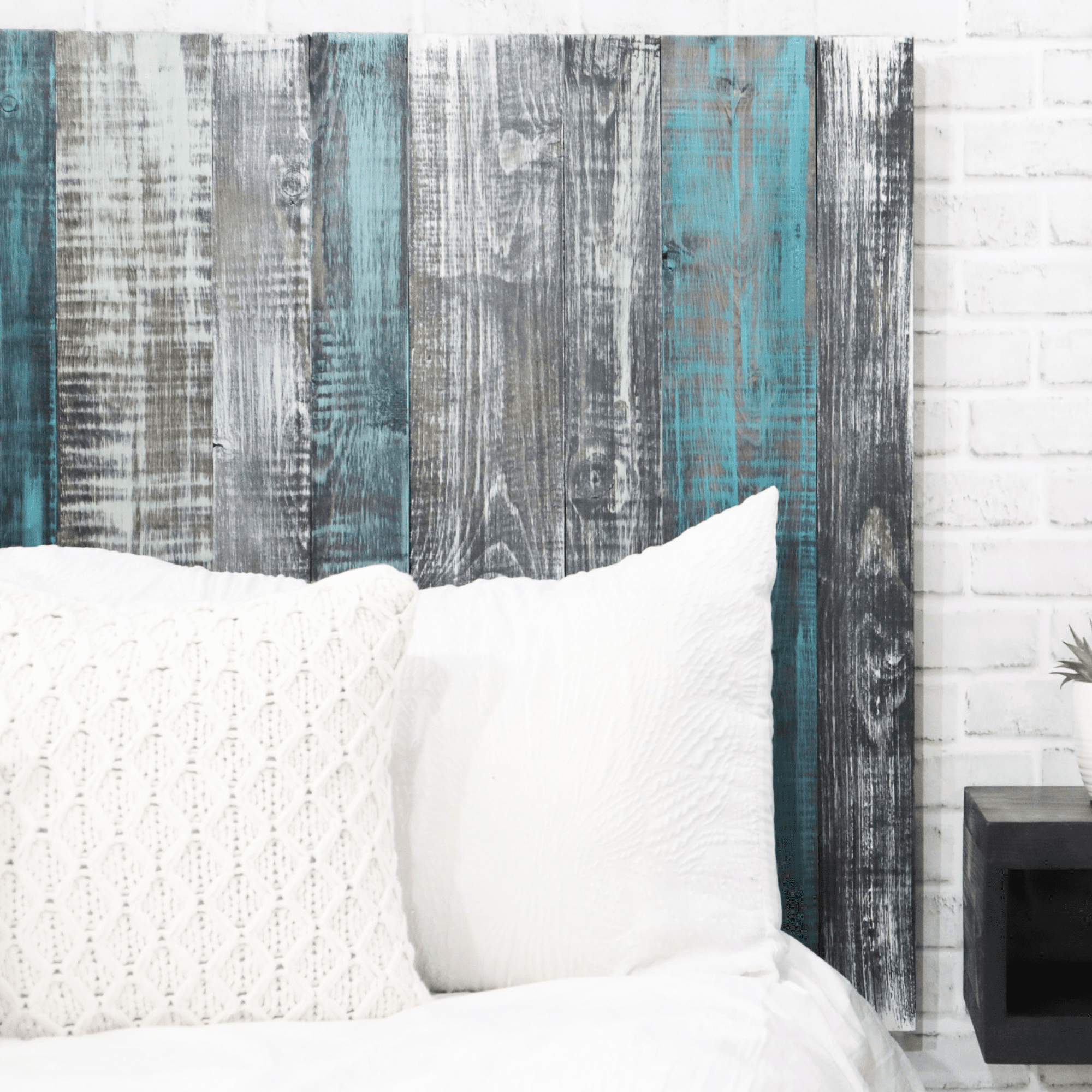 Barn Walls Queen Size Headboard, Solid Wood, Multicolored, Wall Mount ...