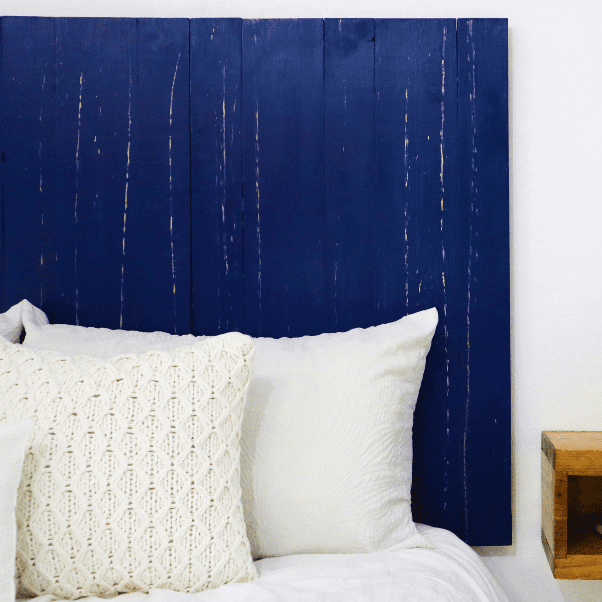 Barn Walls Navy Blue Headboard, Coastal Design Weathered, Solid Wood ...