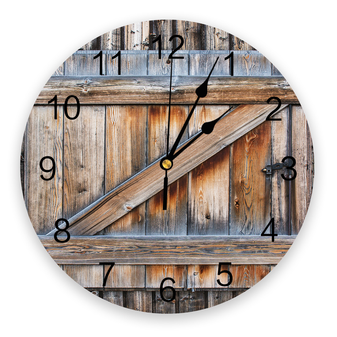 Barn Wooden Door Retro Creative Wall Clock For Home Office ration ...