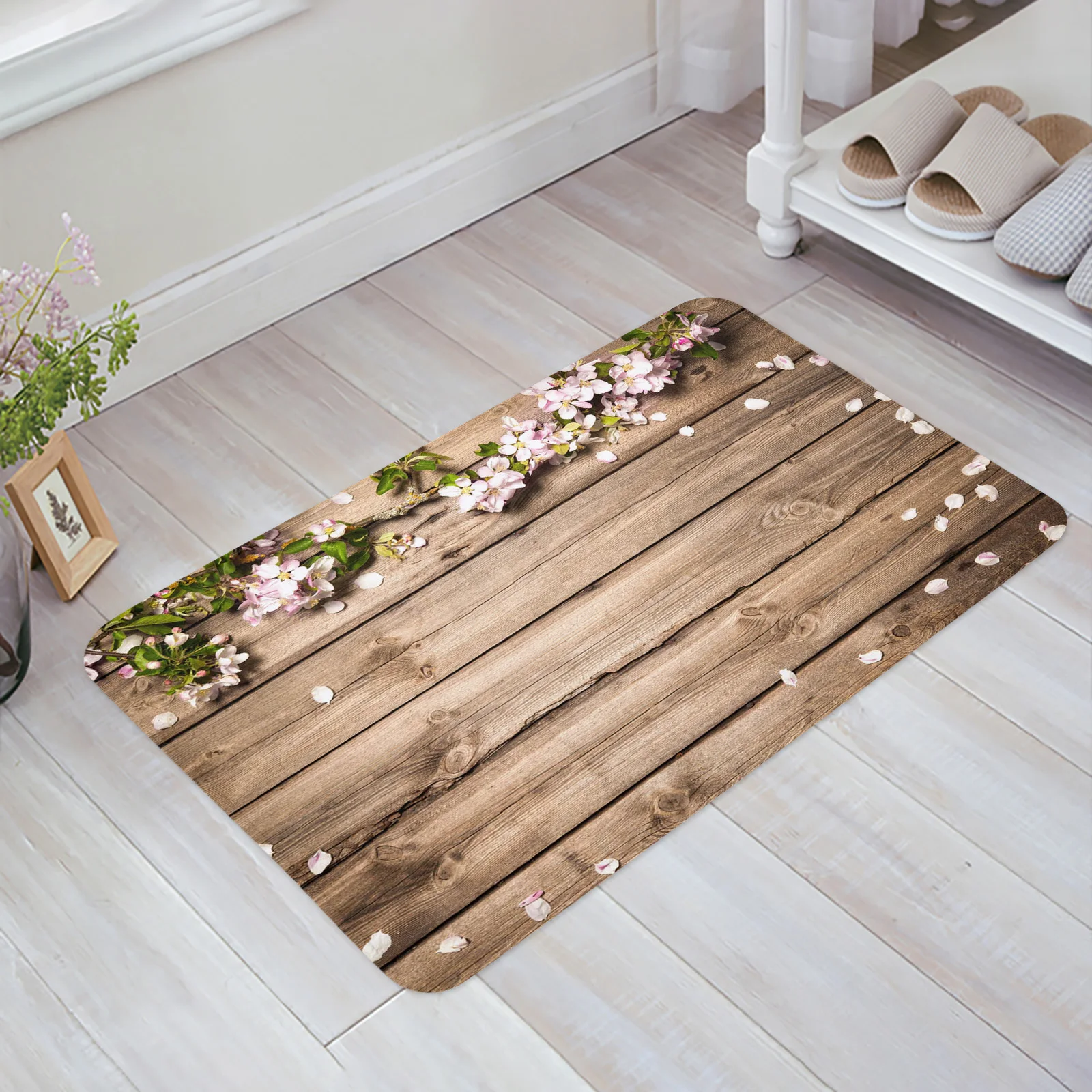 Barn Wooden Door Straw Carpet For Living Room Area Rug Floor Mat ...
