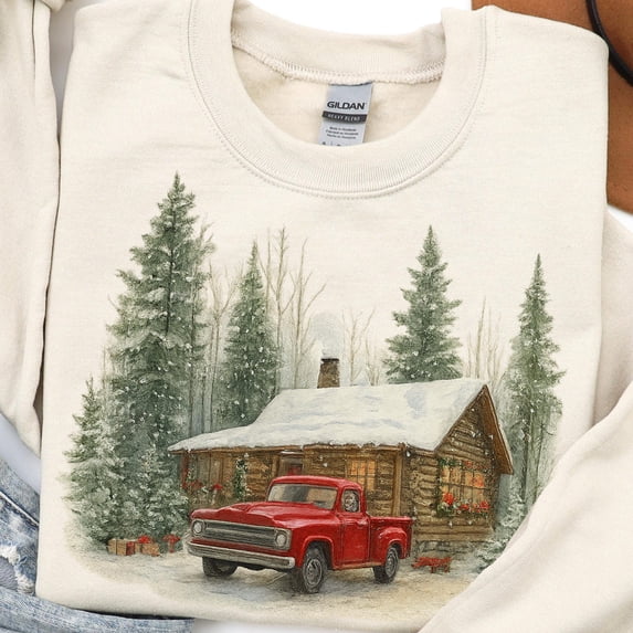 Barn and Red Track Christmas TShirt Barn and Track Winter Retro Image ...