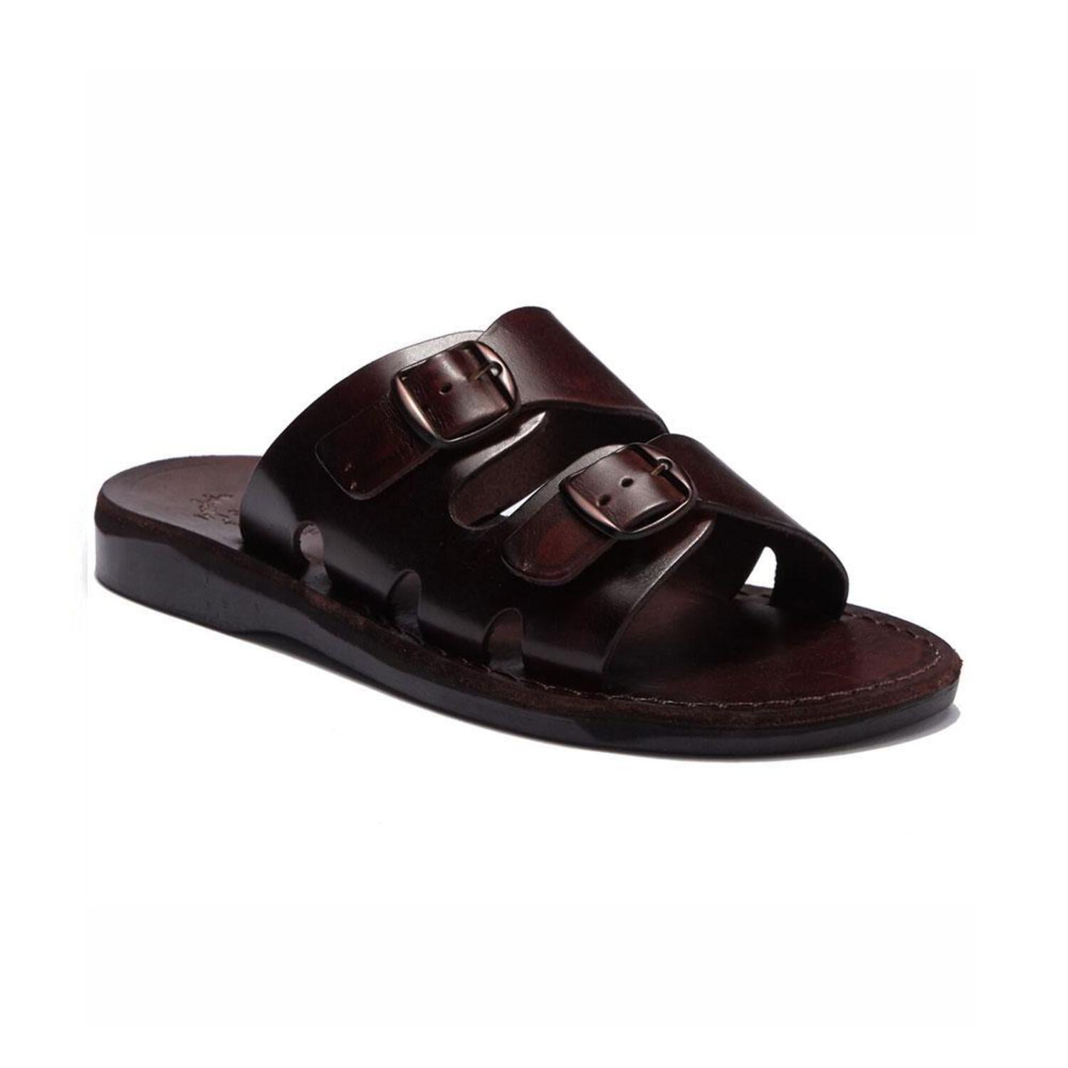 Barnabas - Leather Double Buckle Sandal - Mens Sandals - Walmart.com