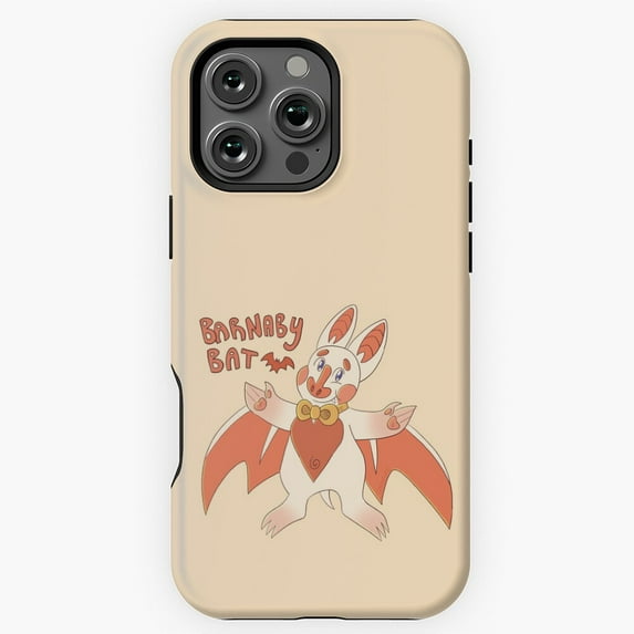 Barnaby the Cute Honduran White Bat w Text Phone Case for iPhone 16 15 ...