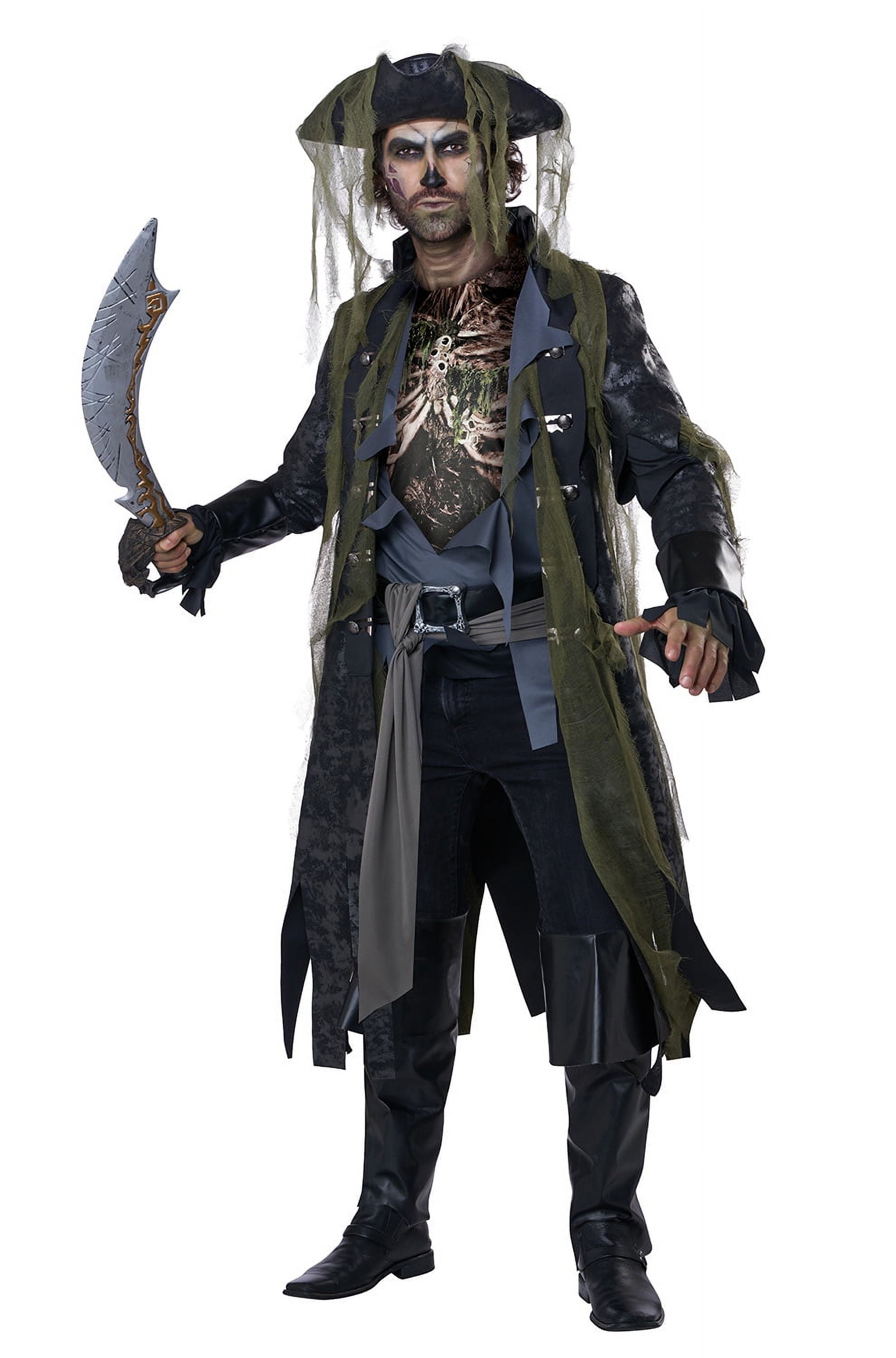 Barnacle Bill the Undead Pirate Adult Costume - Walmart.com
