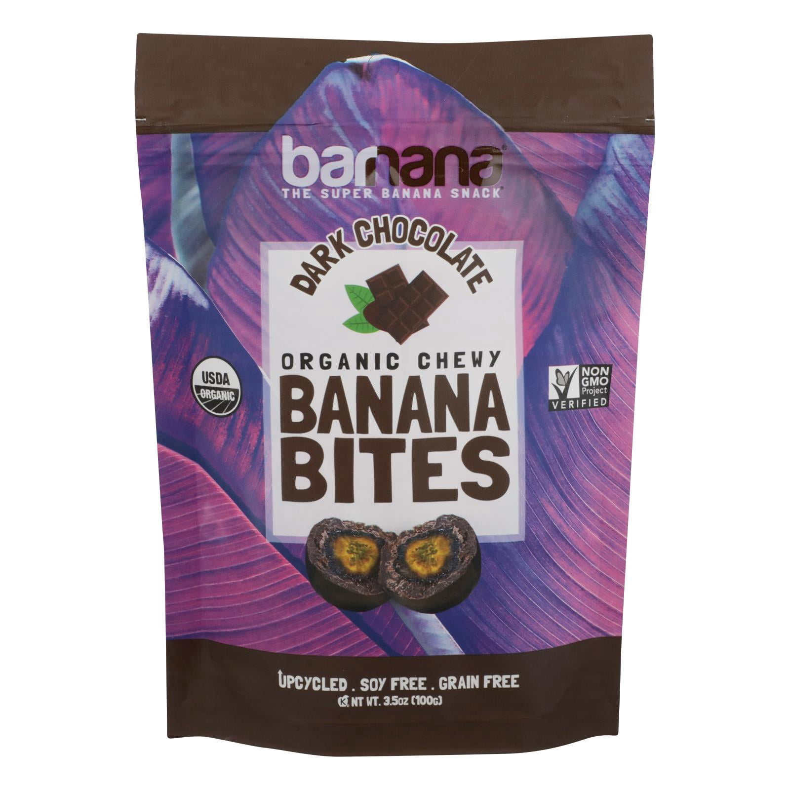 Barnana Chewy Banana Bites - Organic Chocolate - Case of 12 - 3.5 oz ...