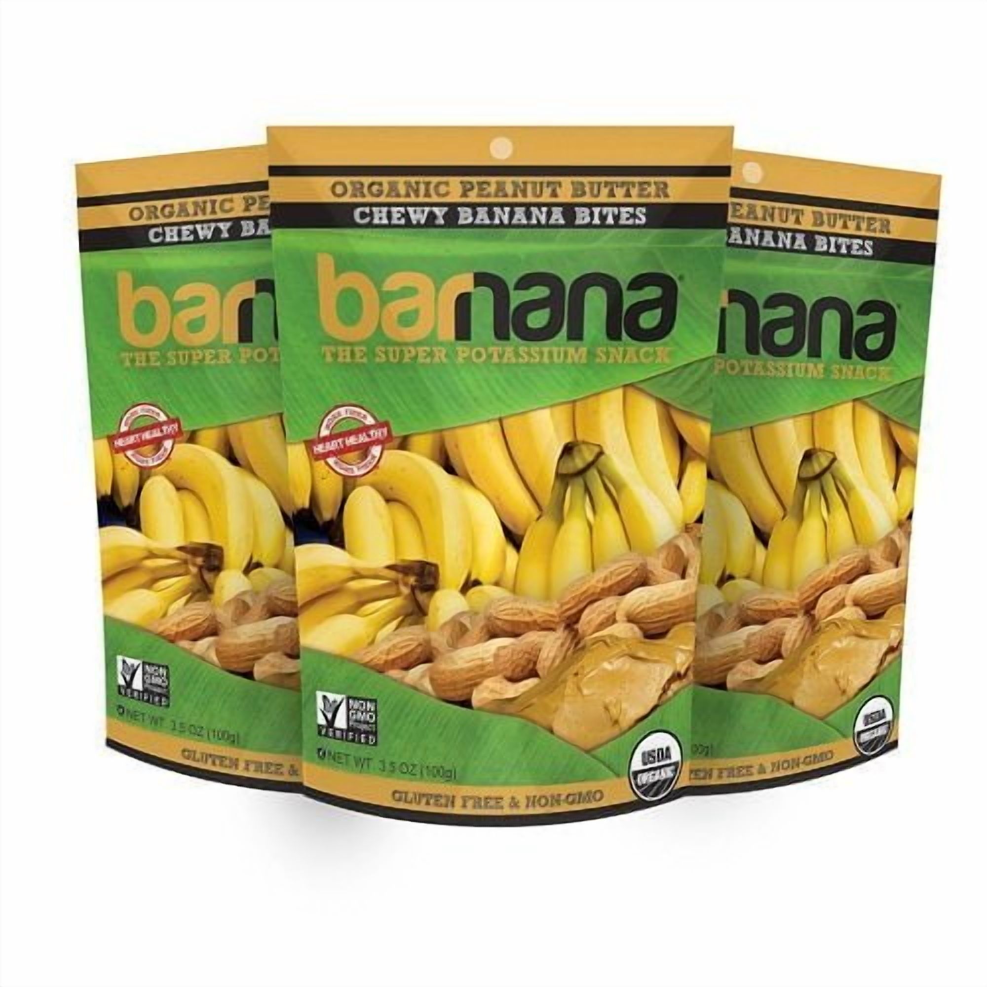 Barnana Organic Chewy Banana Bites, Peanut Butter Flavor, Healthy Fruit ...