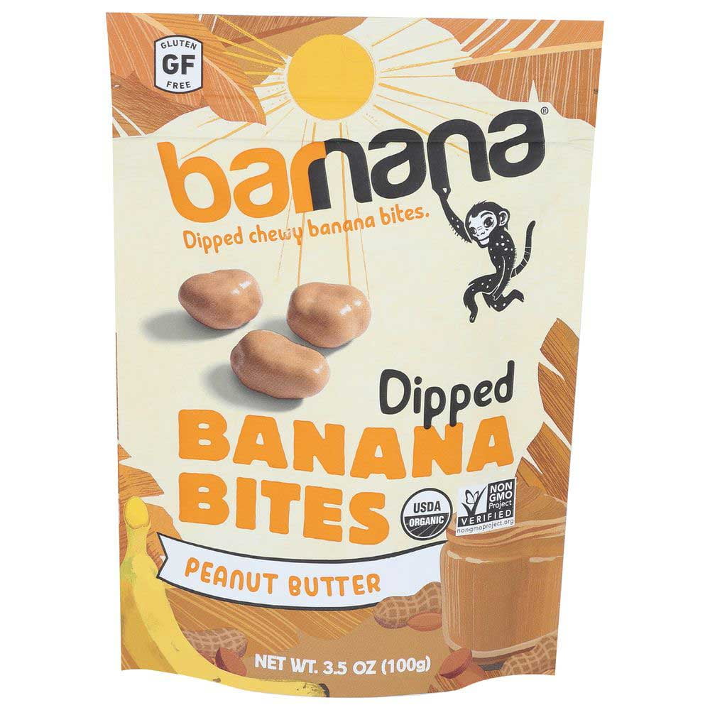 Barnana Organic Peanut Butter Chewy Banana Bites, 3.5 Ounce -- 12 per ...