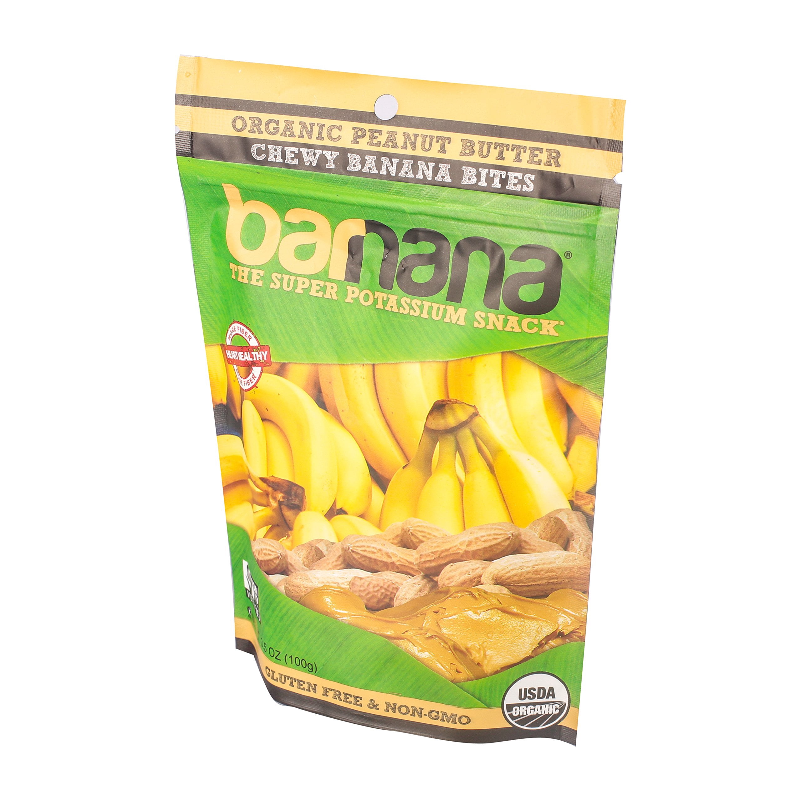 Barnana Organic Peanut Butter SSF20 Dipped Chewy Banana Bites, 3.5 ...