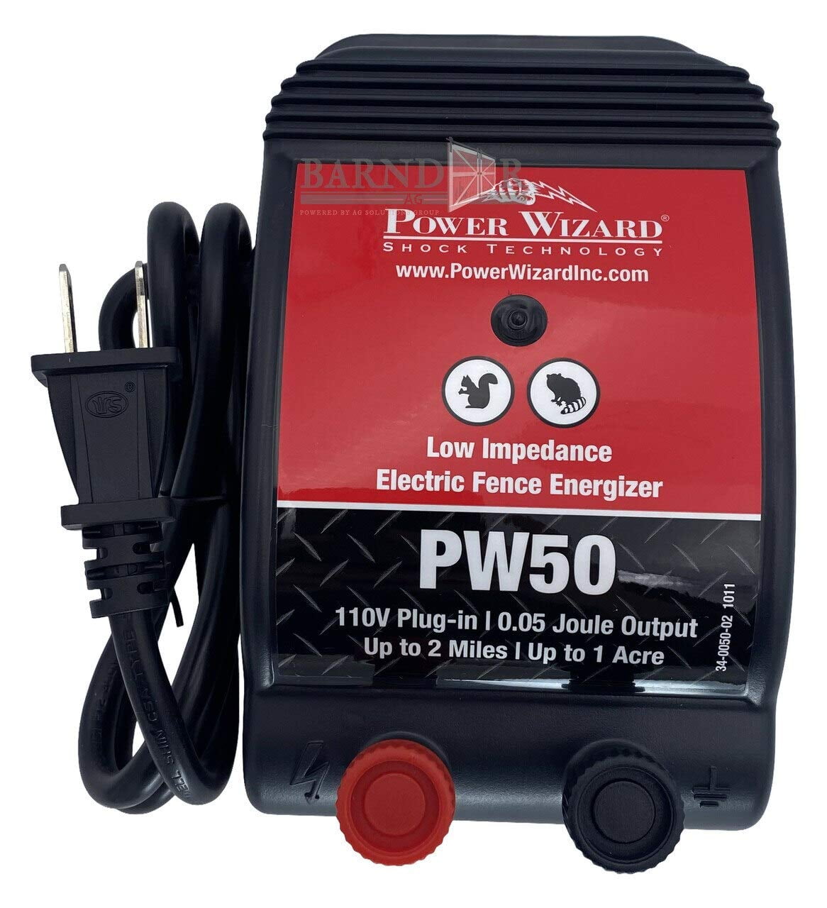 Barndoor Ag AgraTronix PW50 Fence Energizer – Plug-in Charger with Ultra-Low Impedance ...