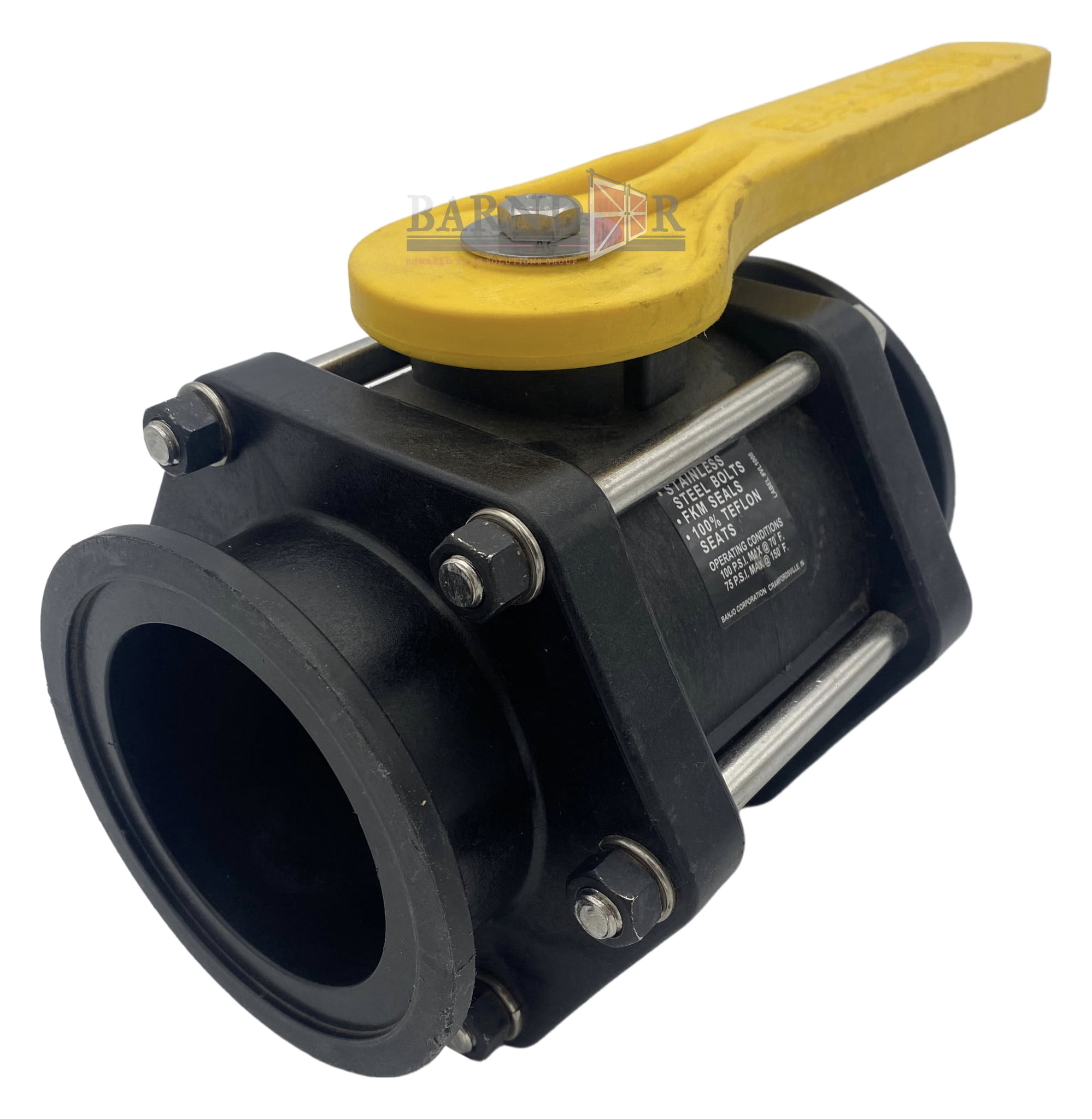 Barndoor Ag Banjo MV300 3" Manifold Flange Ball Valve, Polypropylene ...