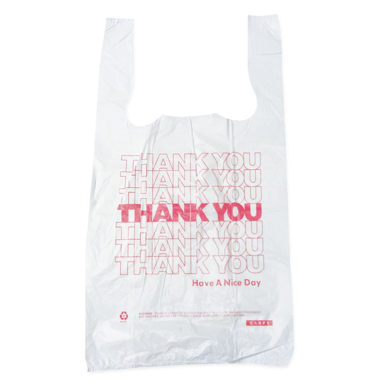 Barnes 6415THYOU Plastic Thank You T-Sacks, 6-Inch x 4-Inch x 15-Inch ...