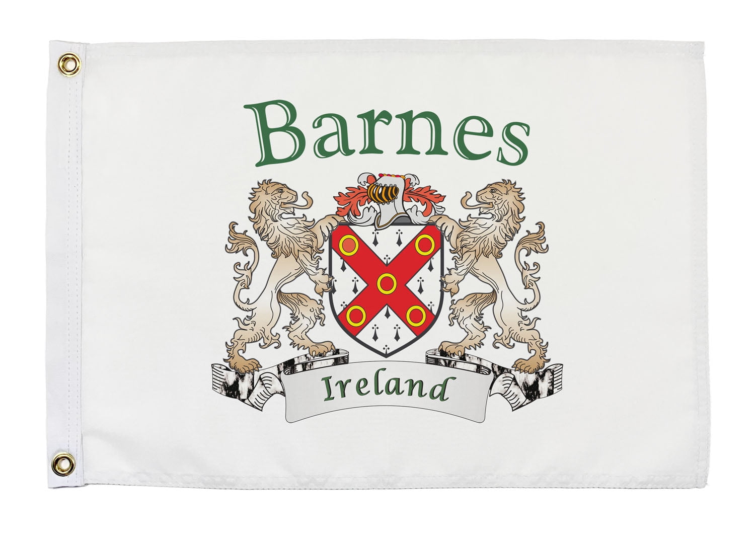 Barnes Irish Coat of Arms Small White Flag - 16"x10.5" inches - Walmart.com