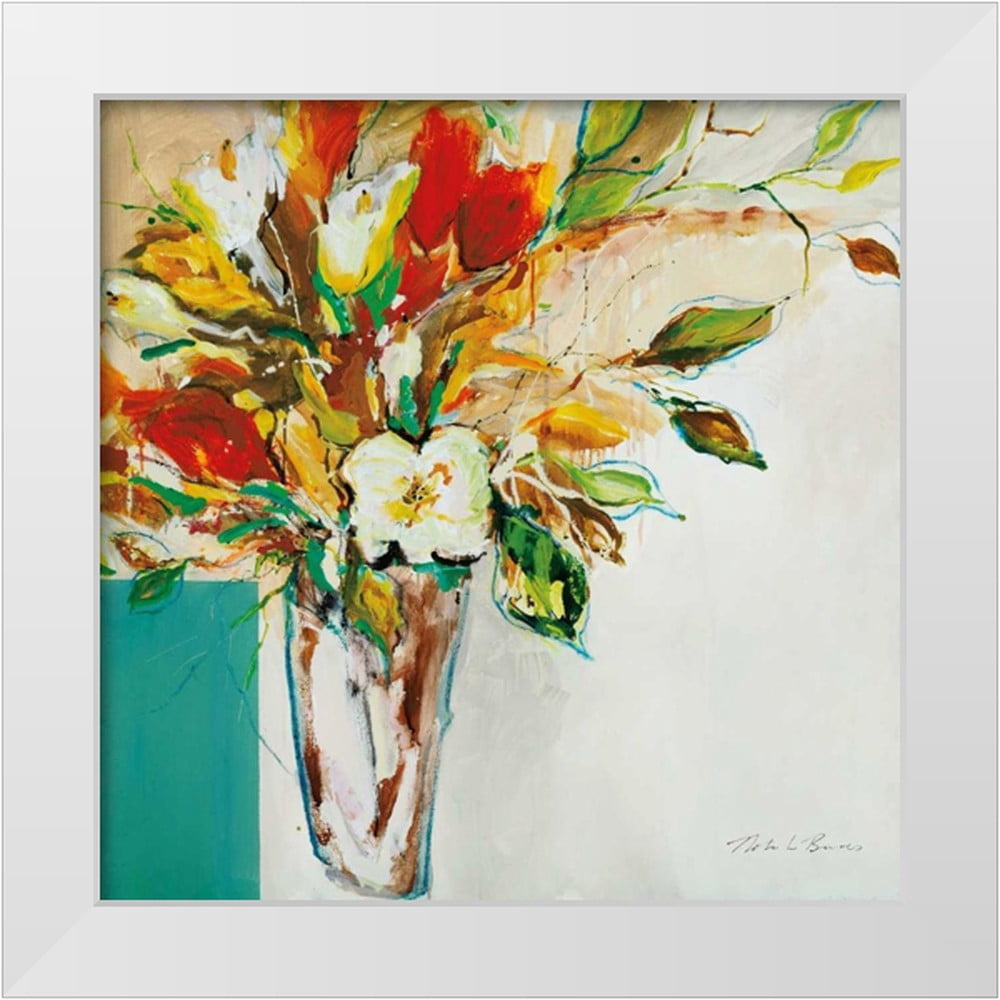 Barnes, Natasha 20x20 White Modern Wood Framed Museum Art Print Titled ...