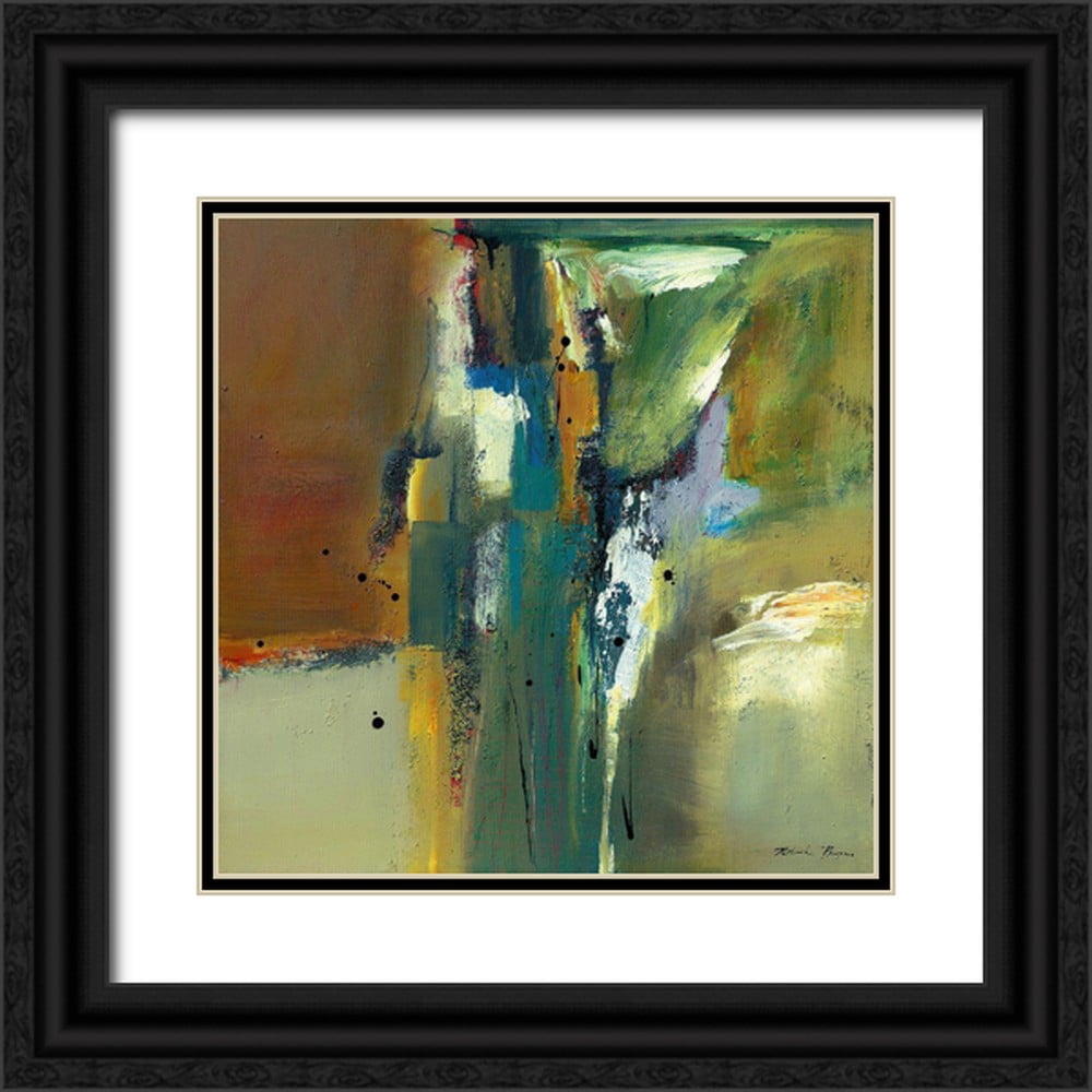 Barnes, Natasha 26x26 Black Ornate Wood Framed with Double Matting ...