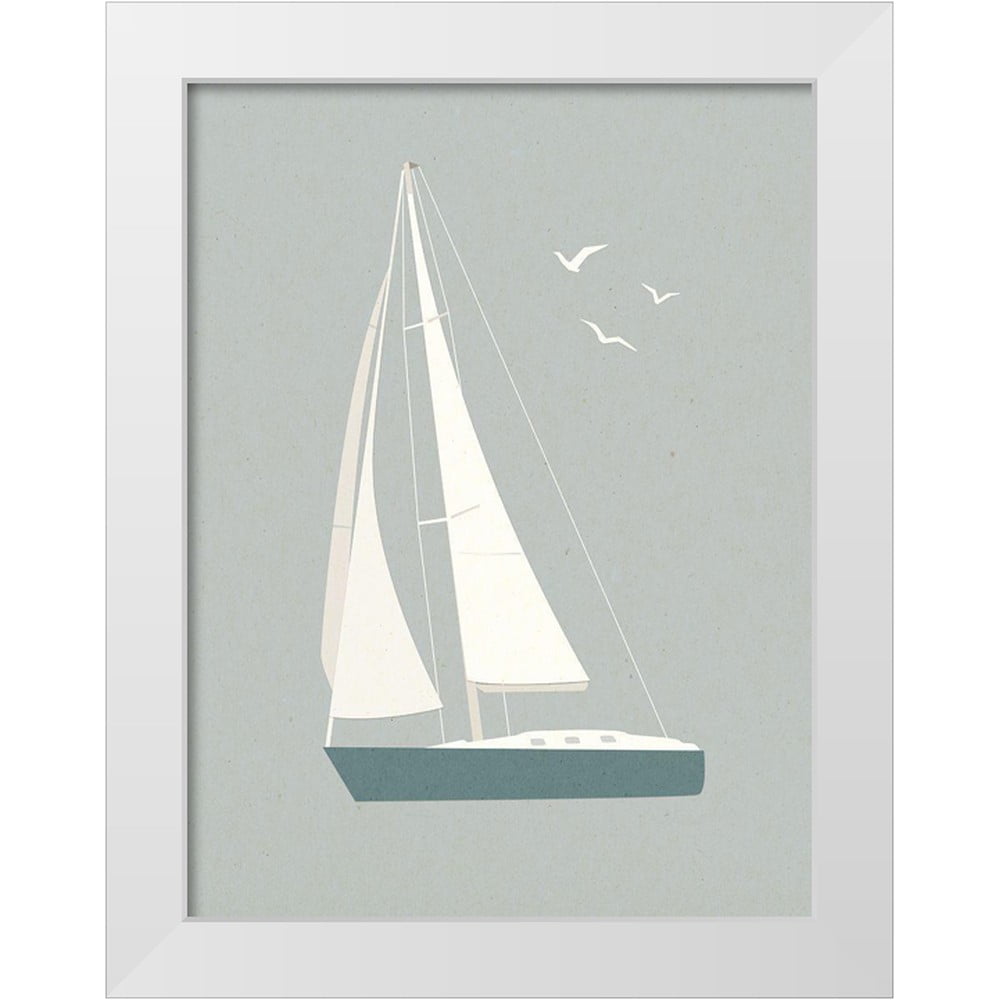 Barnes, Victoria 25x32 White Modern Wood Framed Museum Art Print Titled ...