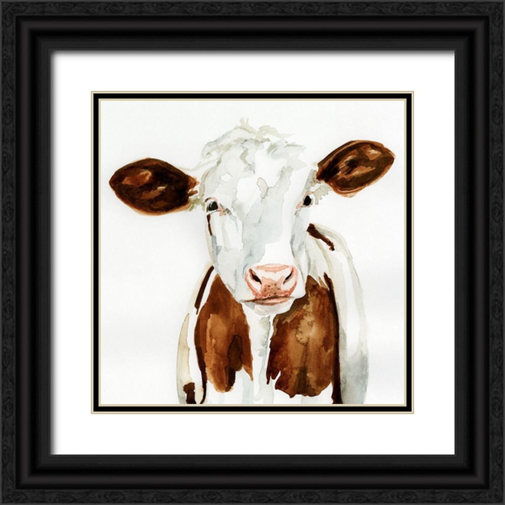 Barnes, Victoria 26x26 Black Ornate Wood Framed with Double Matting ...