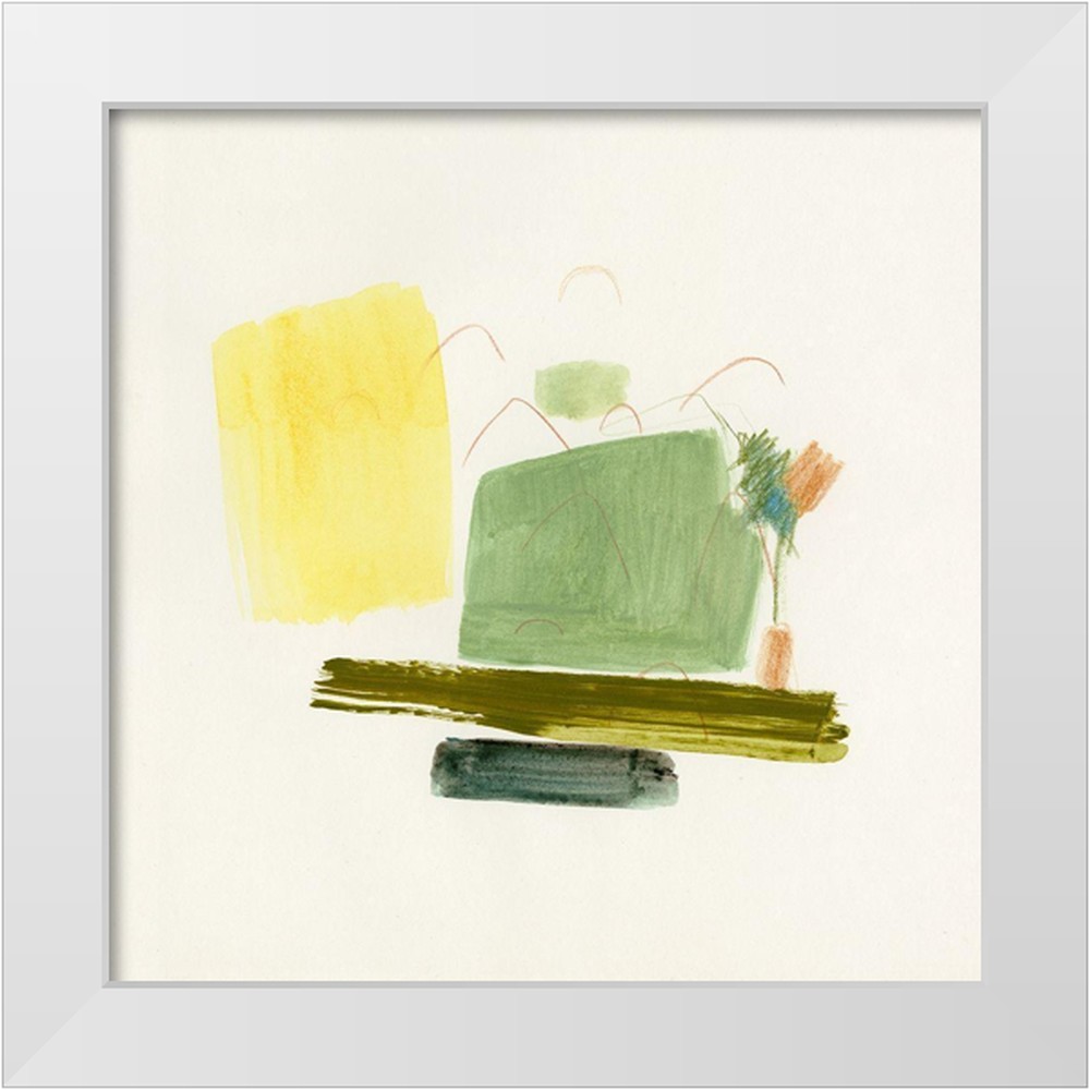 Barnes, Victoria 26x26 White Modern Wood Framed Museum Art Print Titled ...