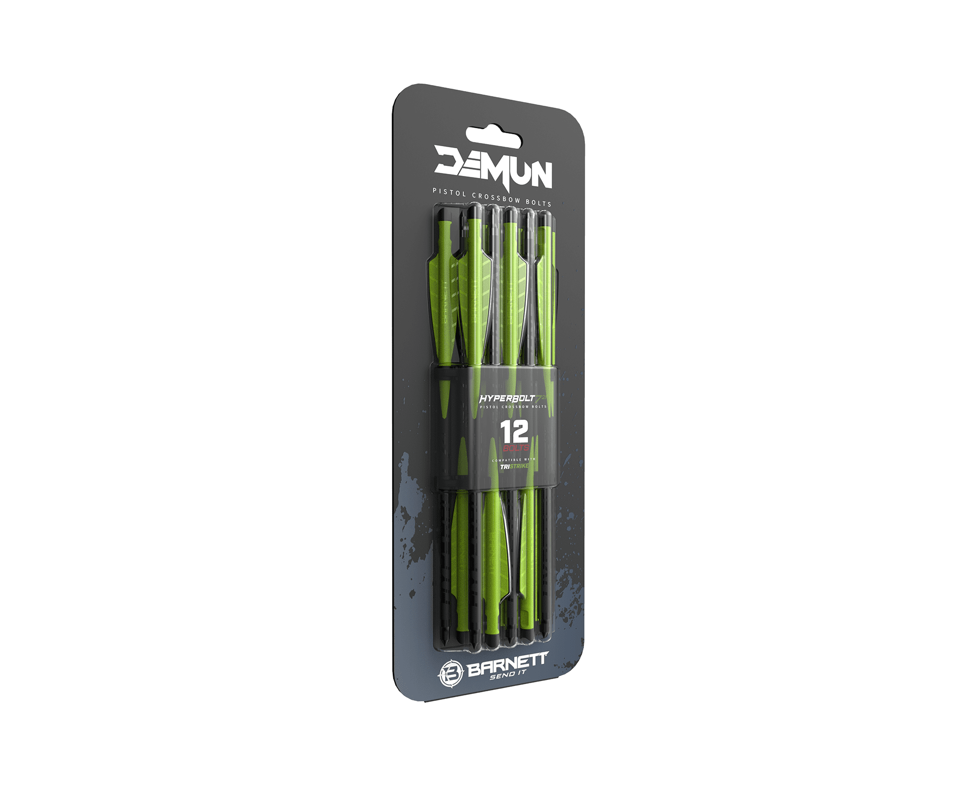 Barnett Demun Tri Strike Bolts Pack - Green Vanes - Walmart.com