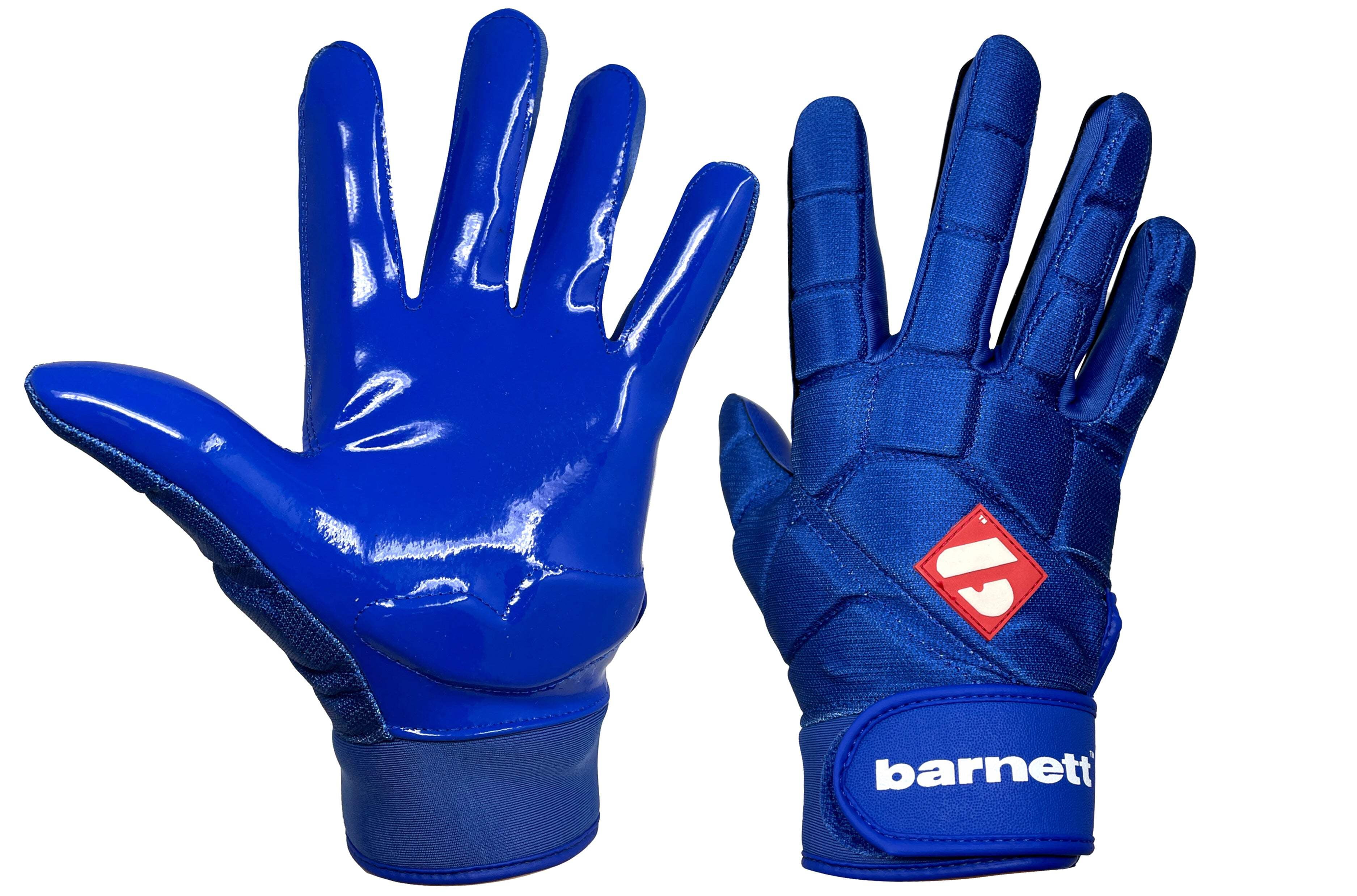 Barnett FKG-03 Blue High Level Linebacker Football Gloves, LB, RB, TE ...