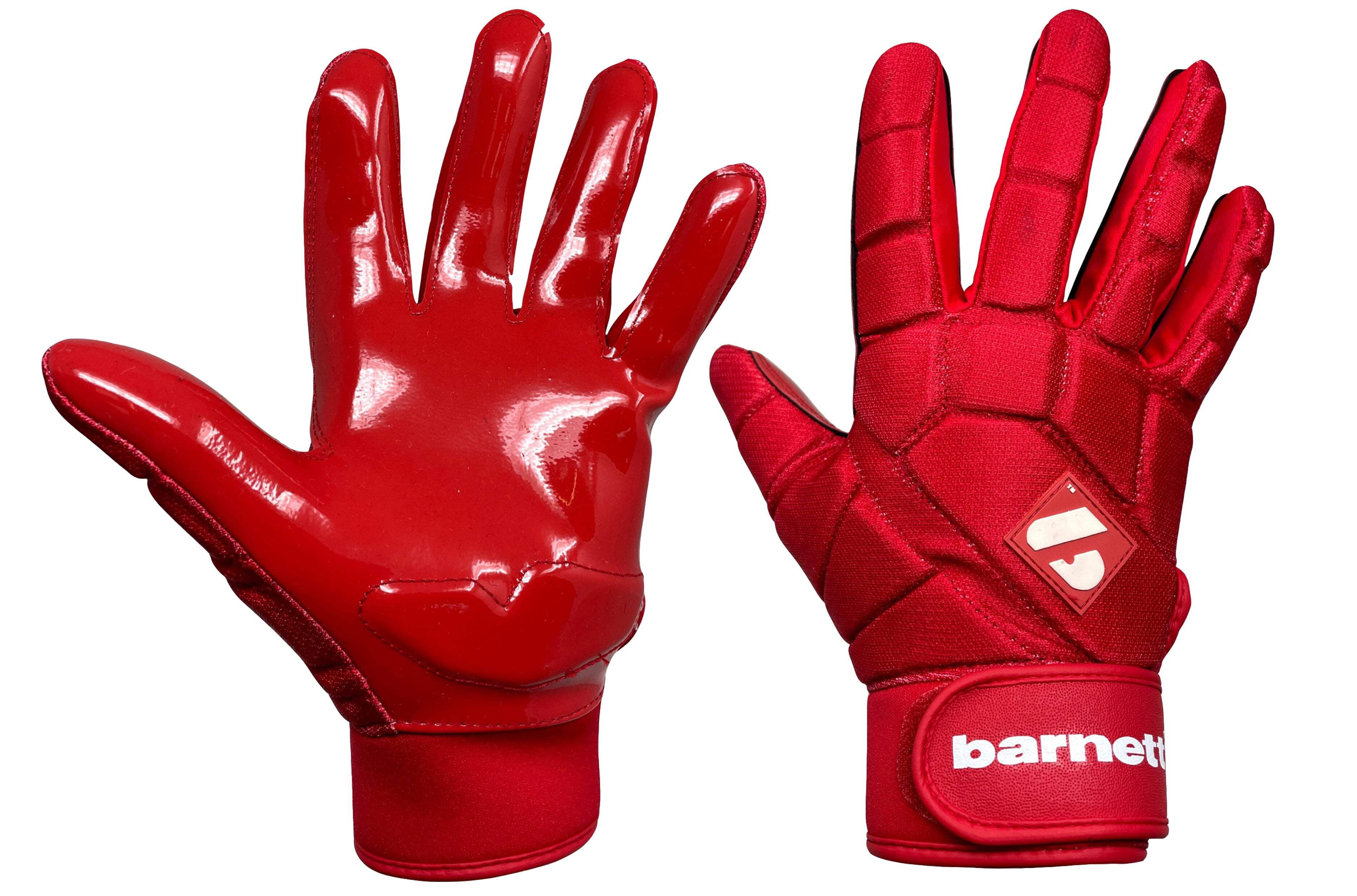 Barnett FKG-03 Red High Level Linebacker Football Gloves, LB, RB, TE ...