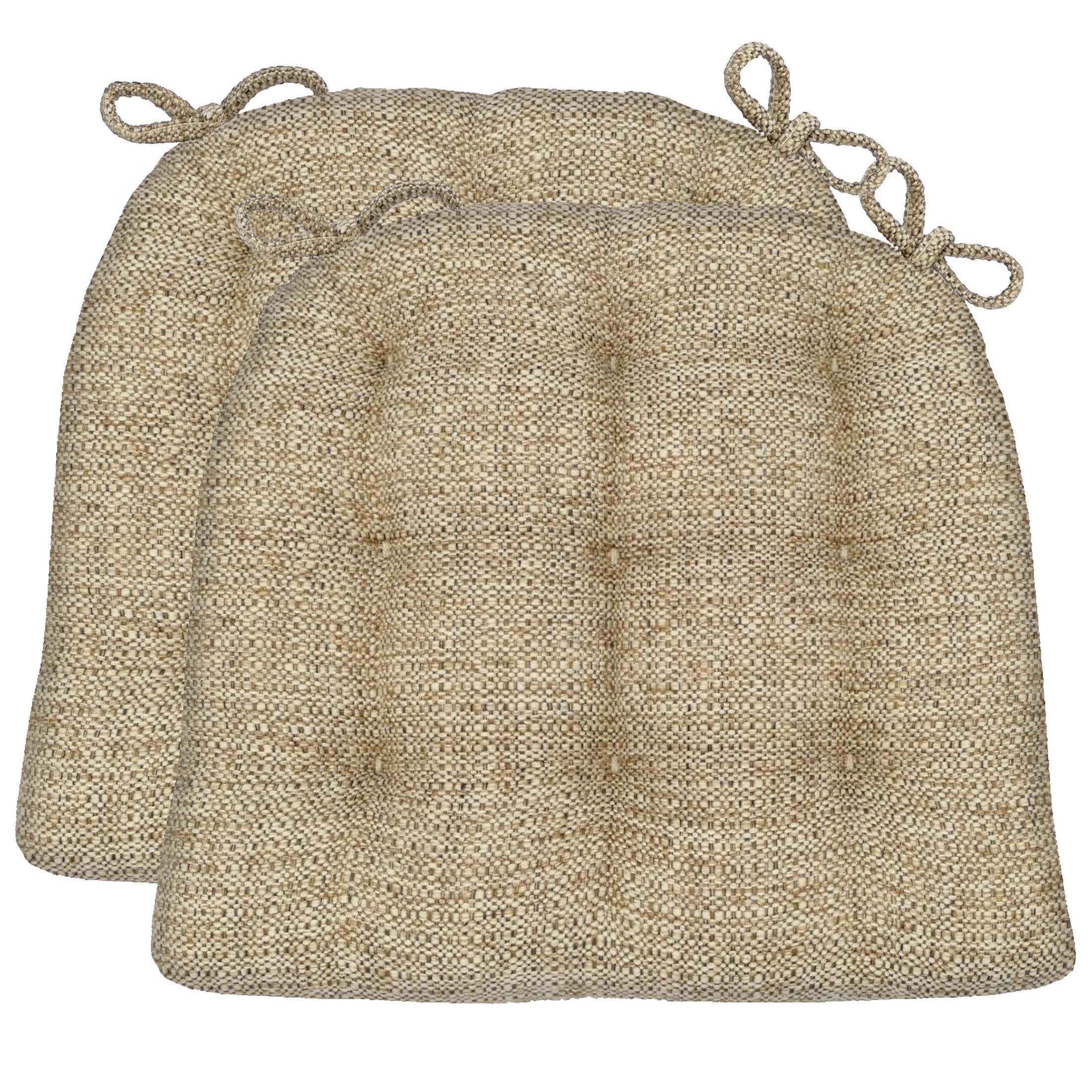 Barnett Home Decor Dining Chair Cushions with Ties, 16.5 x 18, Pack of ...