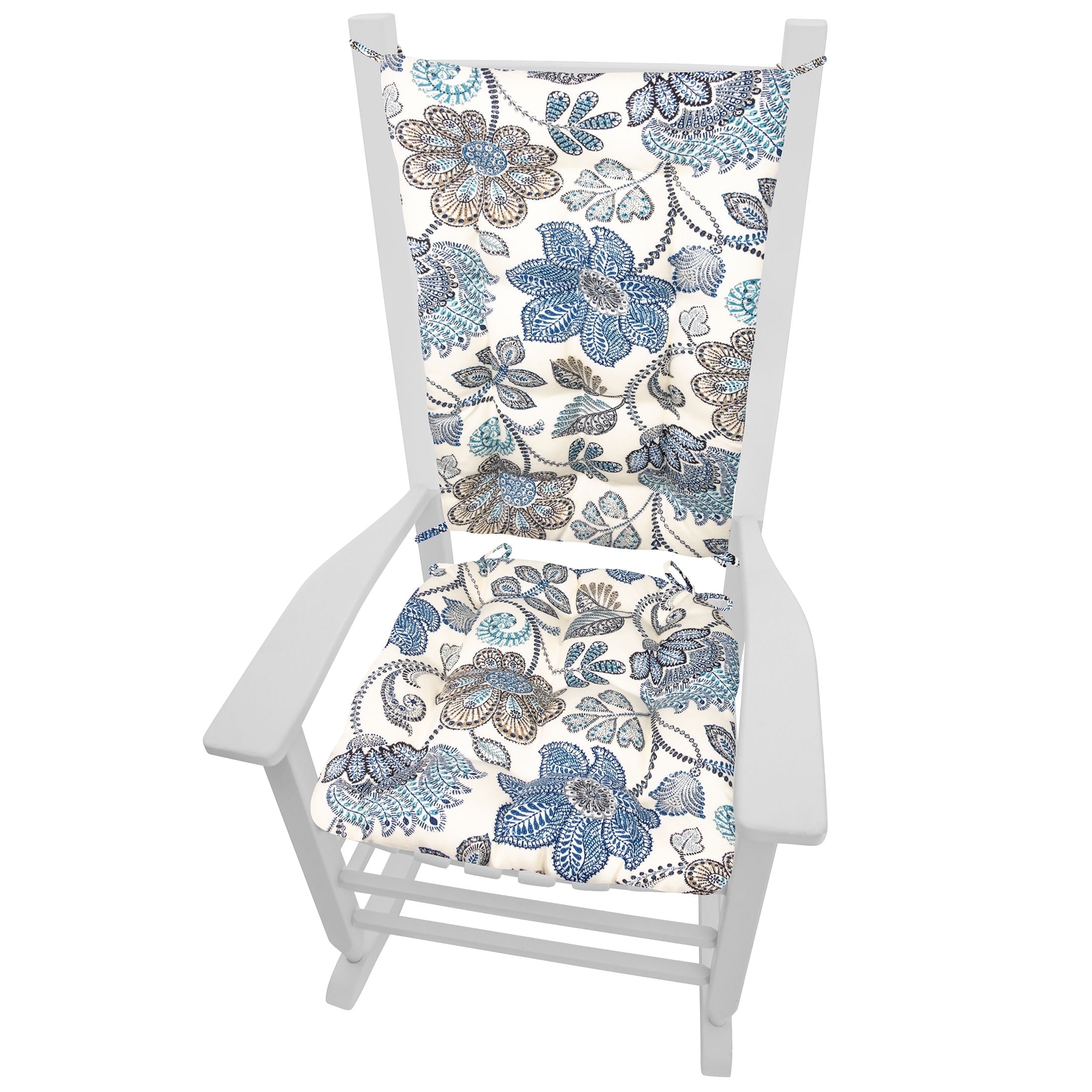 Barnett Home Decor Outdoor Rocking Chair Cushions – Boutique Blue ...