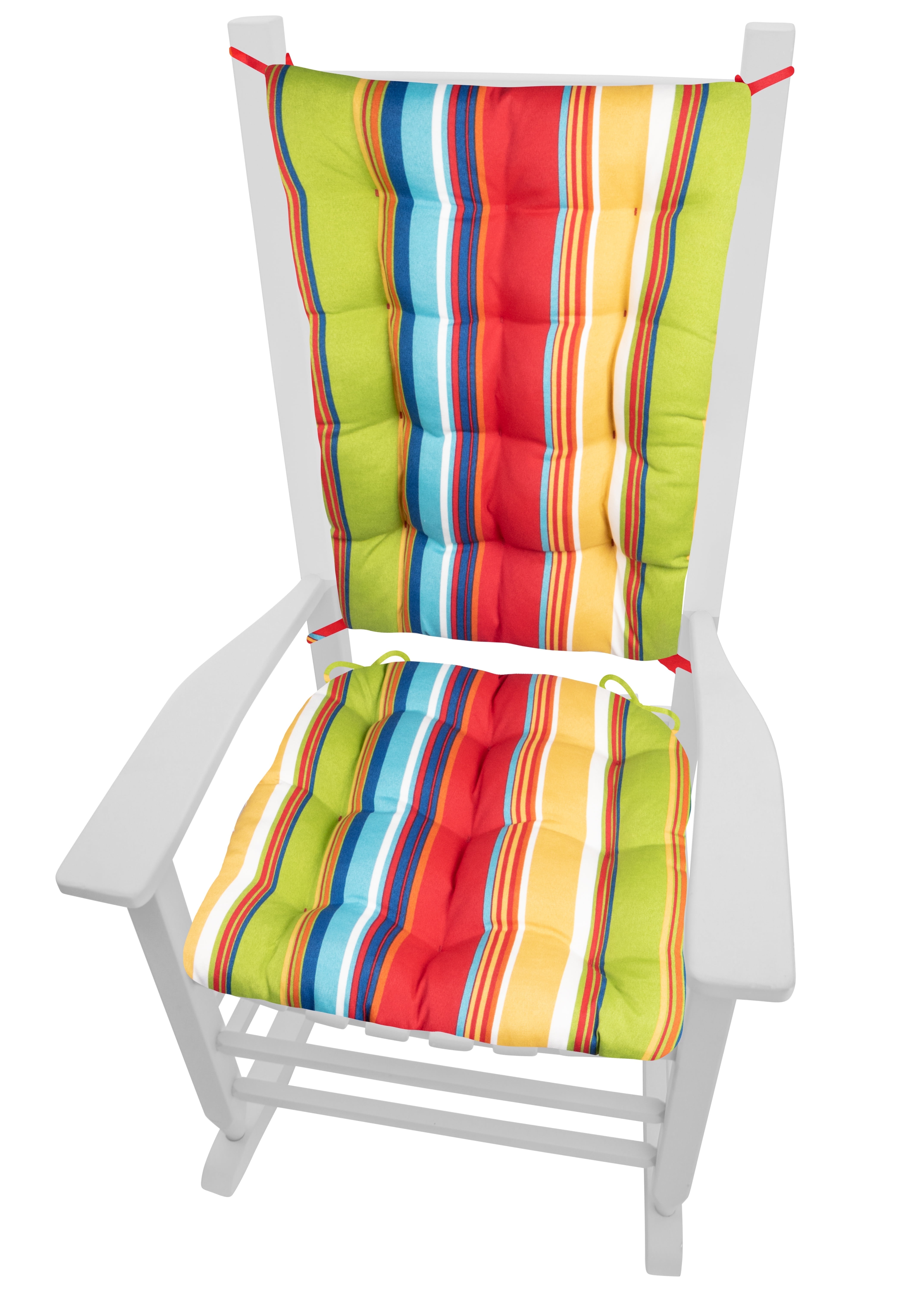 Barnett Home Decor Outdoor Rocking Chair Cushions – Westport Red Cabana ...