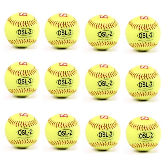 Barnett OSL-2 Competition SoftBall, Size 12", Yellow, 1 Dozen - Walmart.com