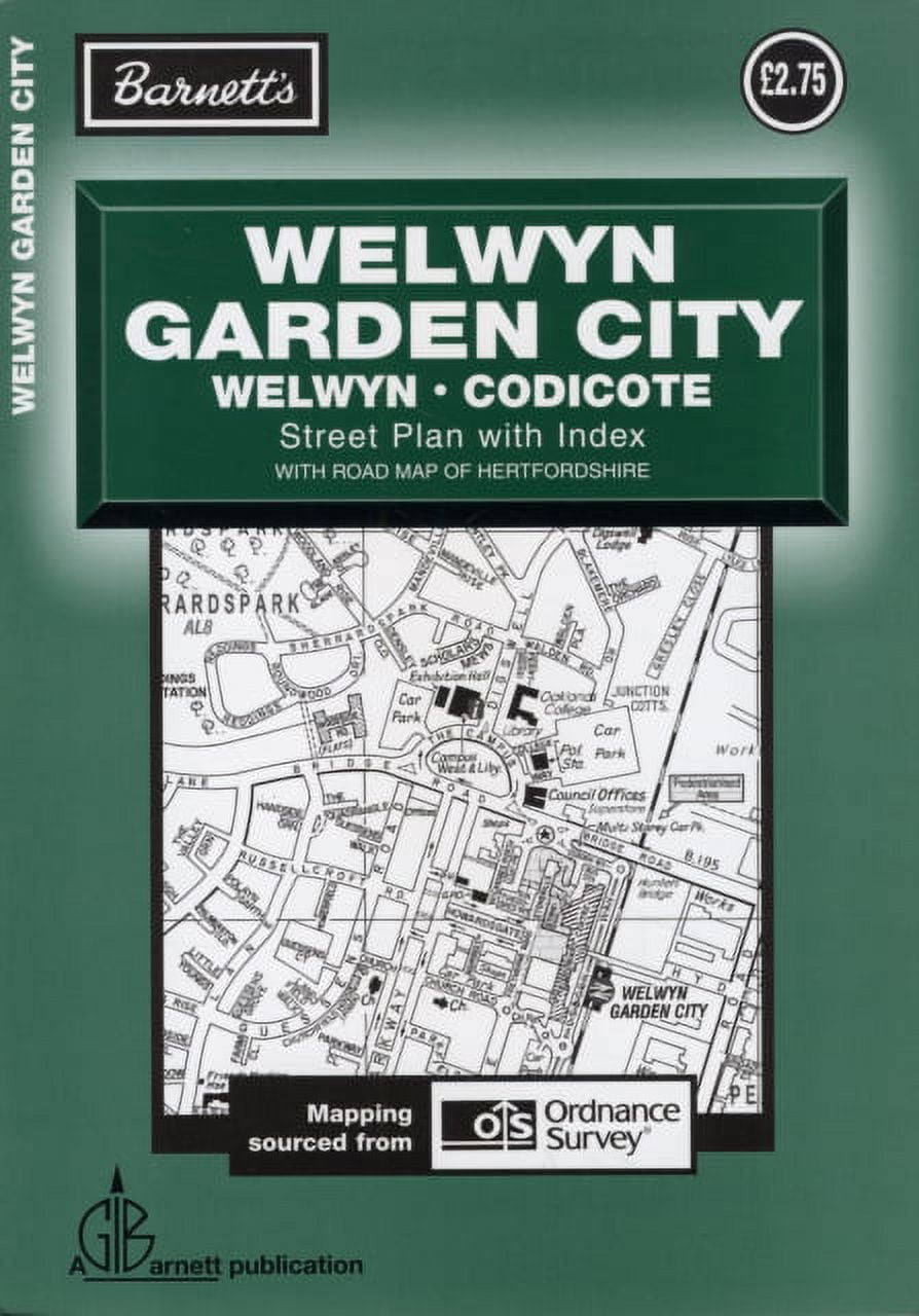 Barnett's Welwyn Garden City, Welwyn, Codicote, Street Plan with Index ...