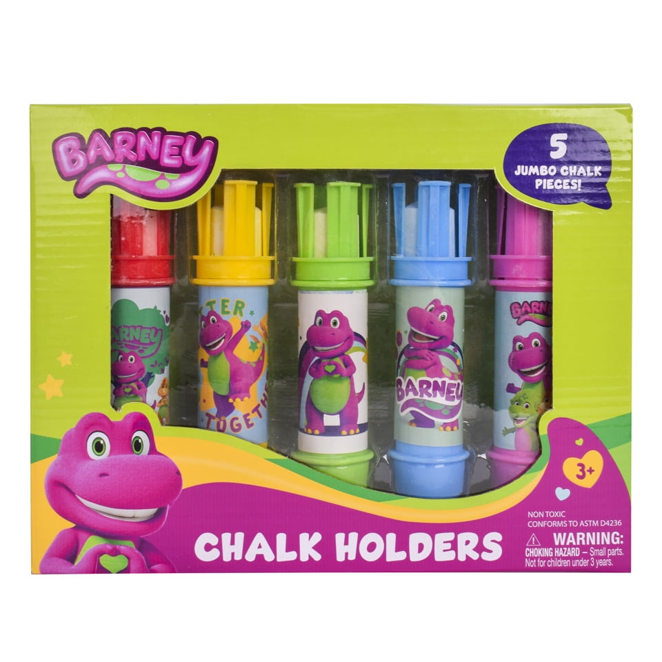 Barney 5 Pack Chalk Holders, Children Ages 3+ - Walmart.com