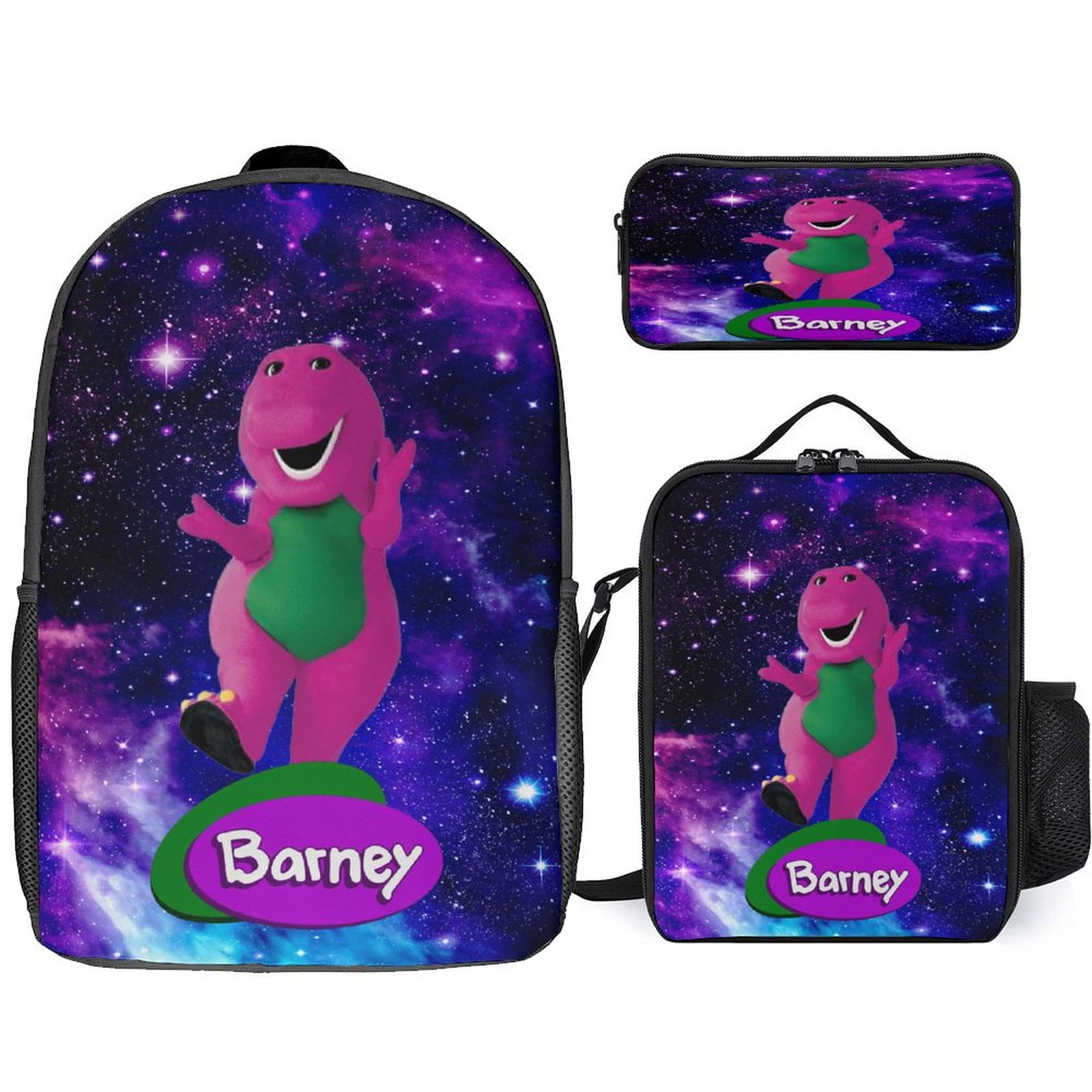 Barney And Friend Backpack 3PCS Backpack Set Lunch Box And Pencil Case ...