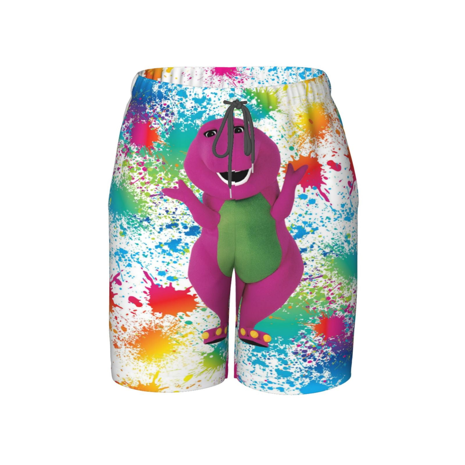 Barney And Friends Boys Swim Trunks with Mesh Liner Swim Shorts Youth ...
