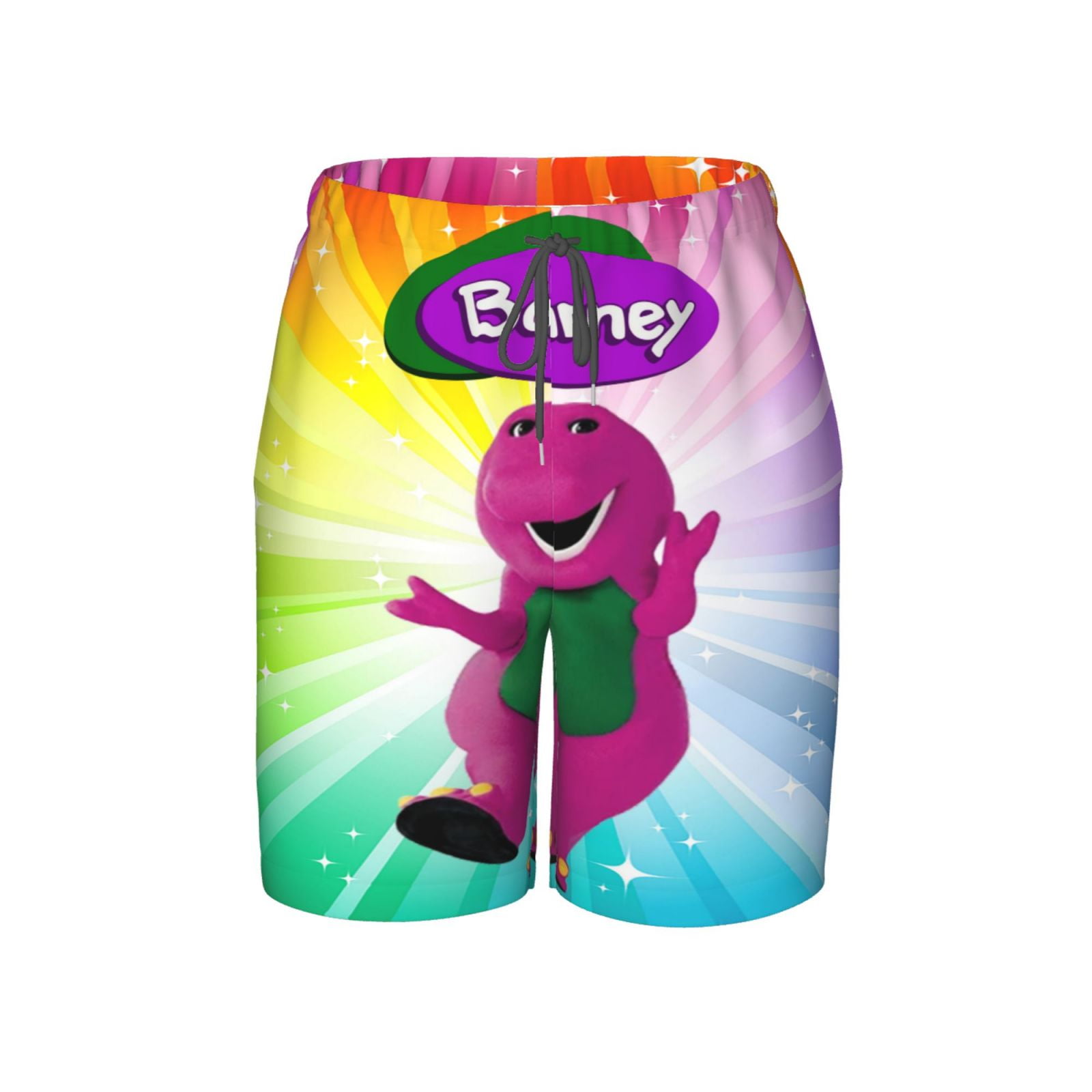 Barney And Friends Boys Swim Trunks with Mesh Liner Swim Shorts Youth ...