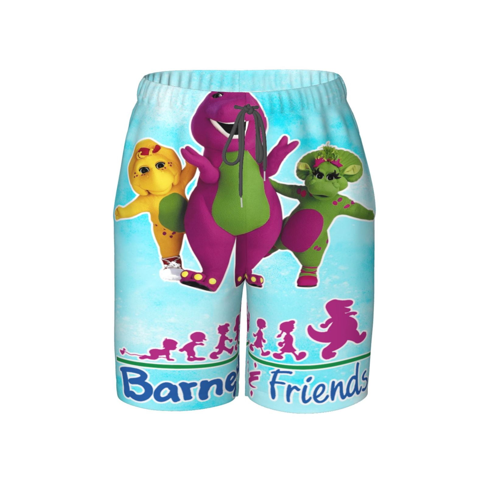 Barney And Friends Boys Swim Trunks with Mesh Liner Swim Shorts Youth ...