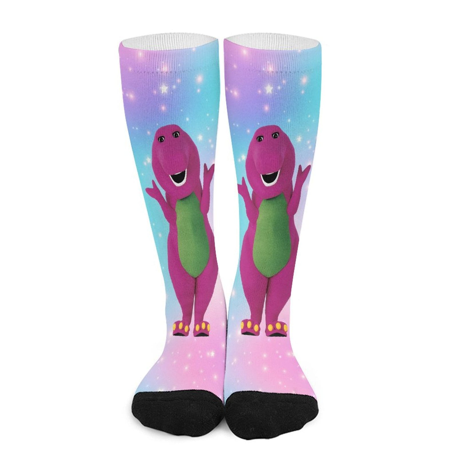 Barney And Friends Crew Socks Casual Funny Dress Socks For Women Men ...
