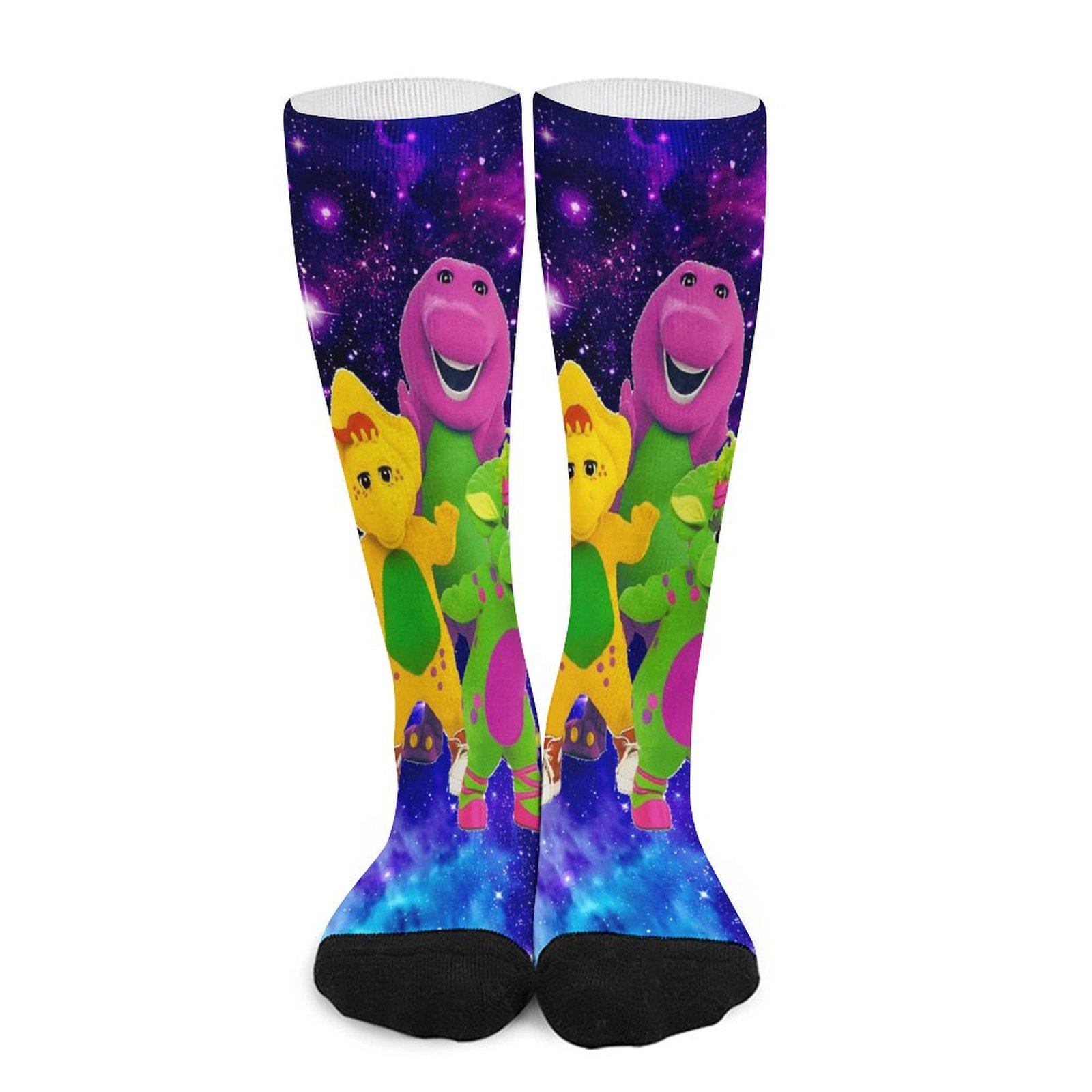 Barney And Friends Crew Socks Casual Funny Dress Socks For Women Men ...