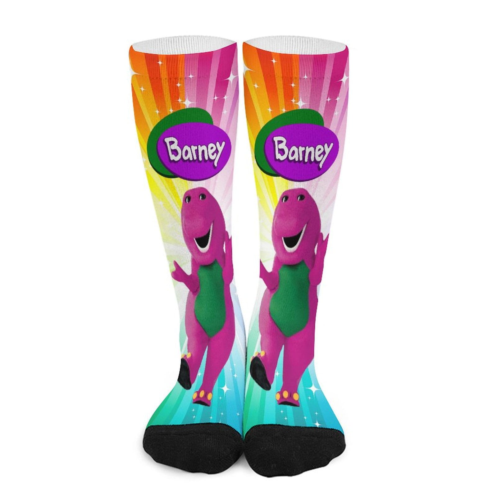 Barney And Friends Crew Socks Casual Funny Dress Socks For Women Men ...