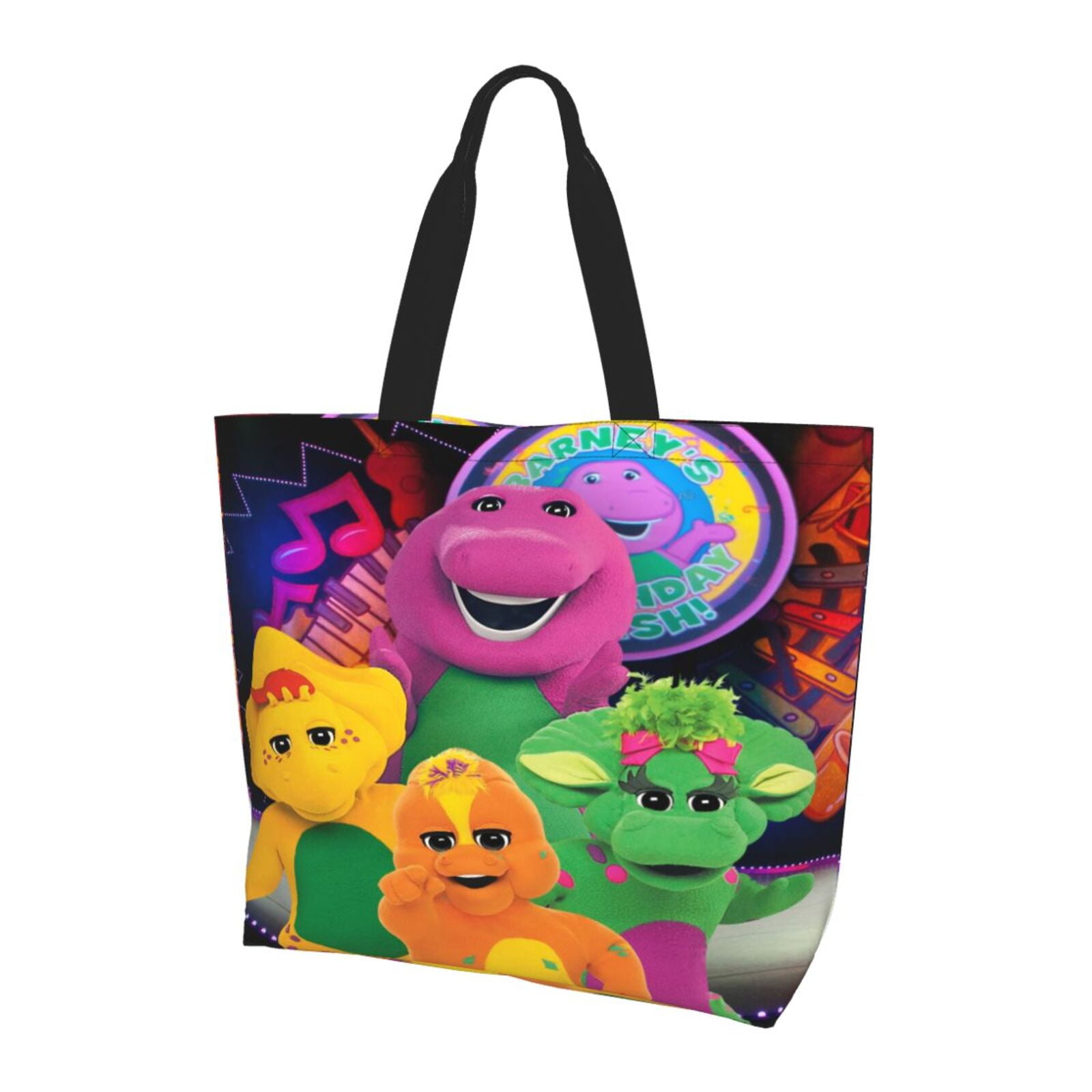 Barney And Friends Cute Extra Large Canvas Tote Bag for Gym Beach ...