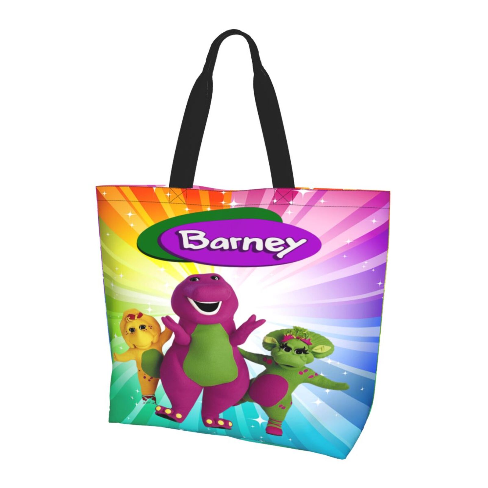 Barney And Friends Cute Extra Large Canvas Tote Bag for Gym Beach ...