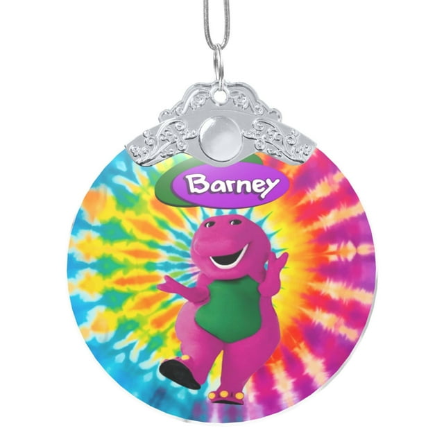 Barney And Friends Glass Christmas Tree Hanging Ornament Christmas Tree ...