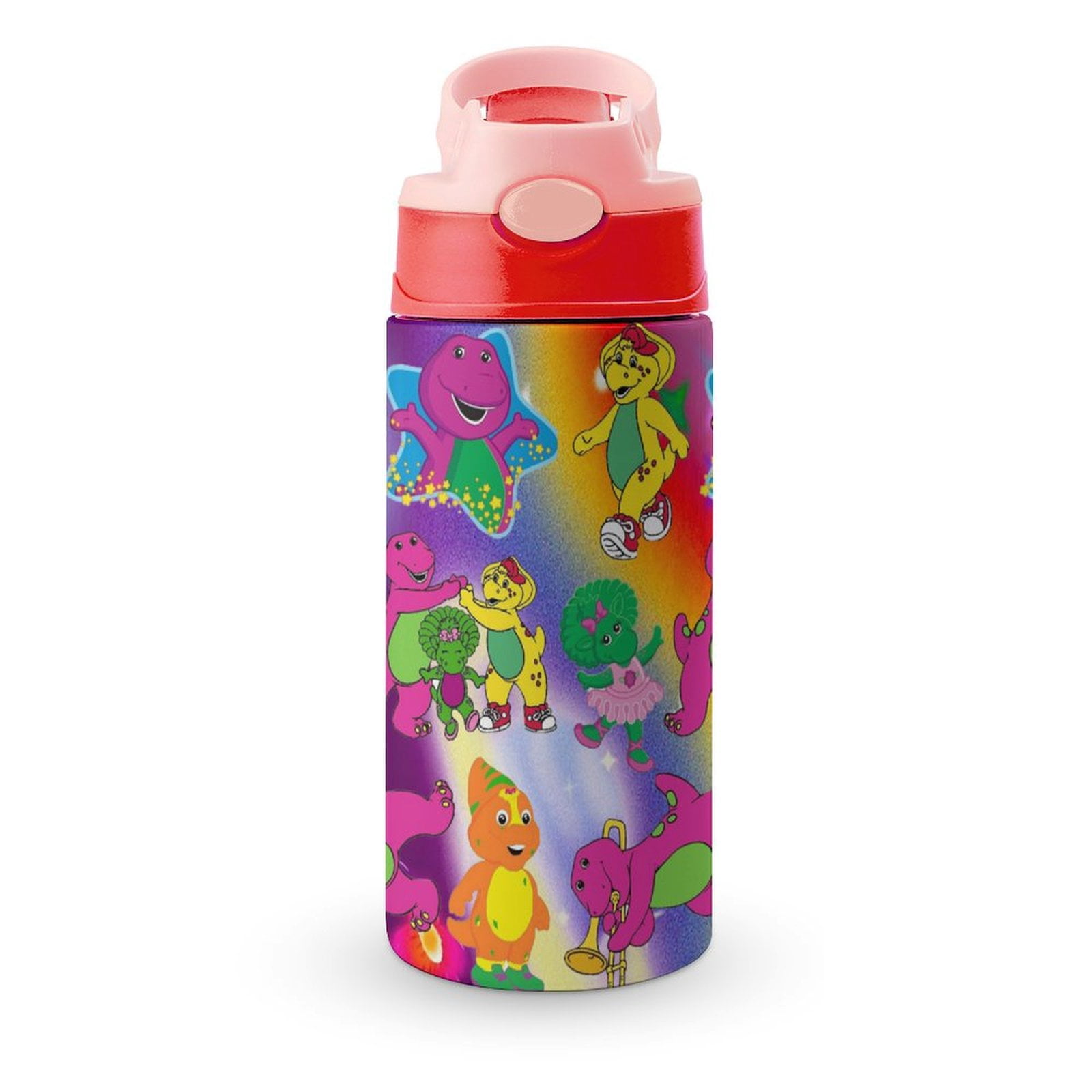 Barney And Friends Insulated Stainless Steel Water Bottle with Straw ...