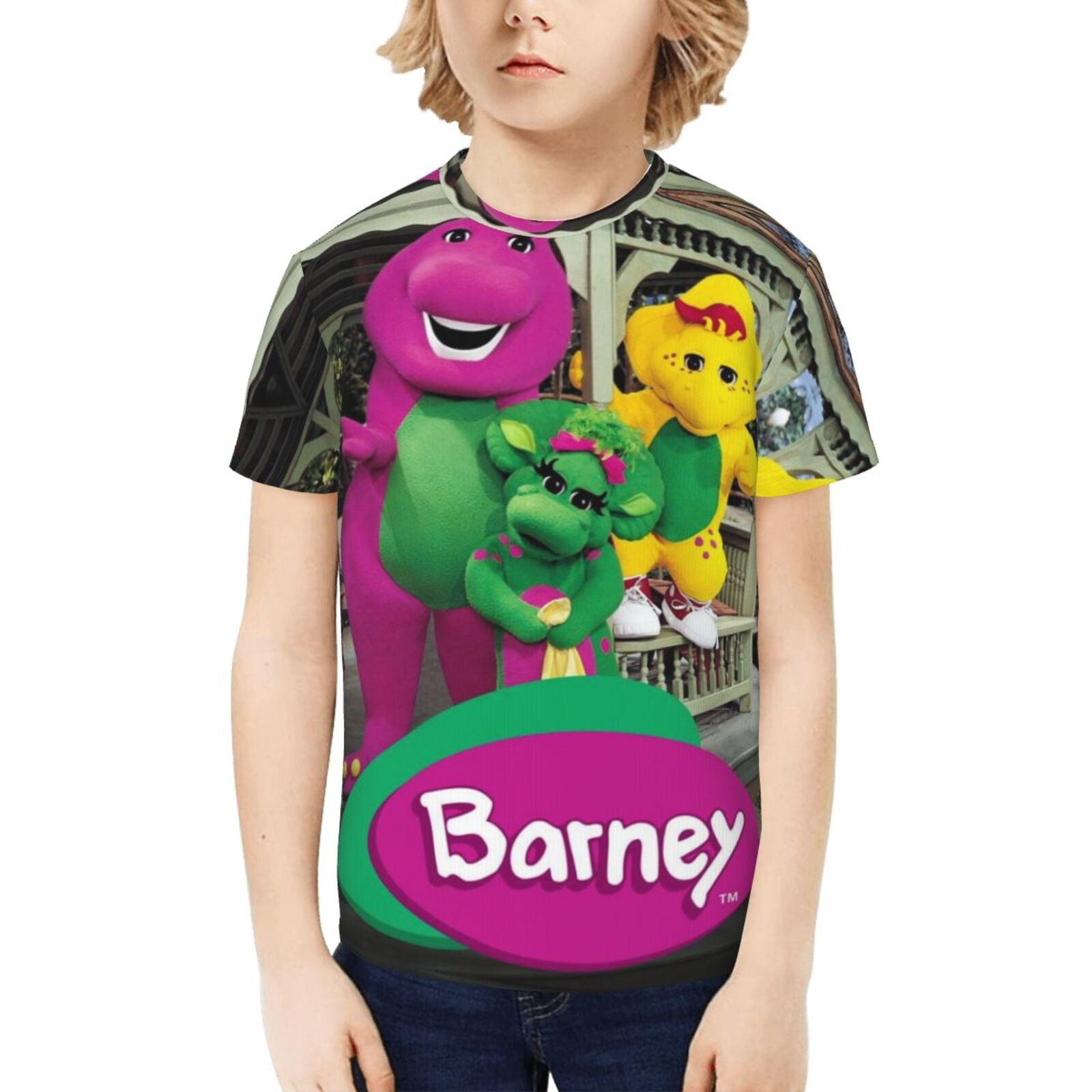 Barney And Friends Kids T-Shirt 3d Printed Graphic T-Shirts Boys And Girls Short Sleeve Shirts ...