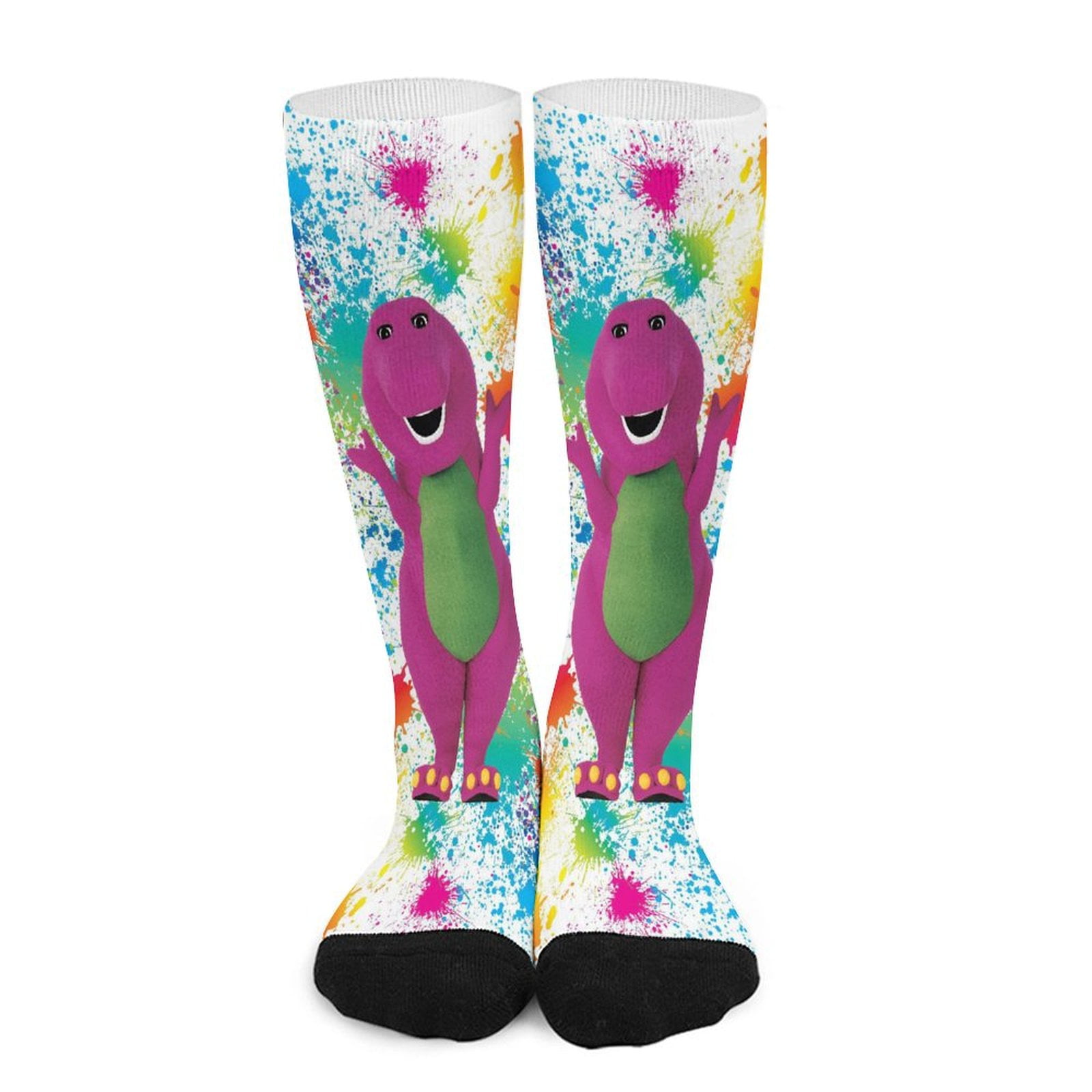 Barney And Friends Long Socks Adult Cartoon Crew Socks Casual Socks For ...